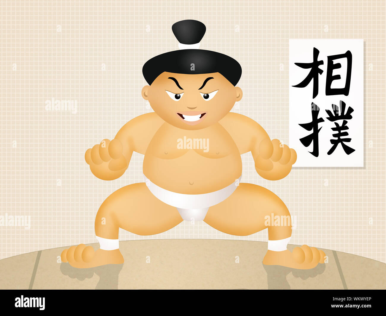 Sumo wrestler cartoon hi-res stock photography and images - Alamy