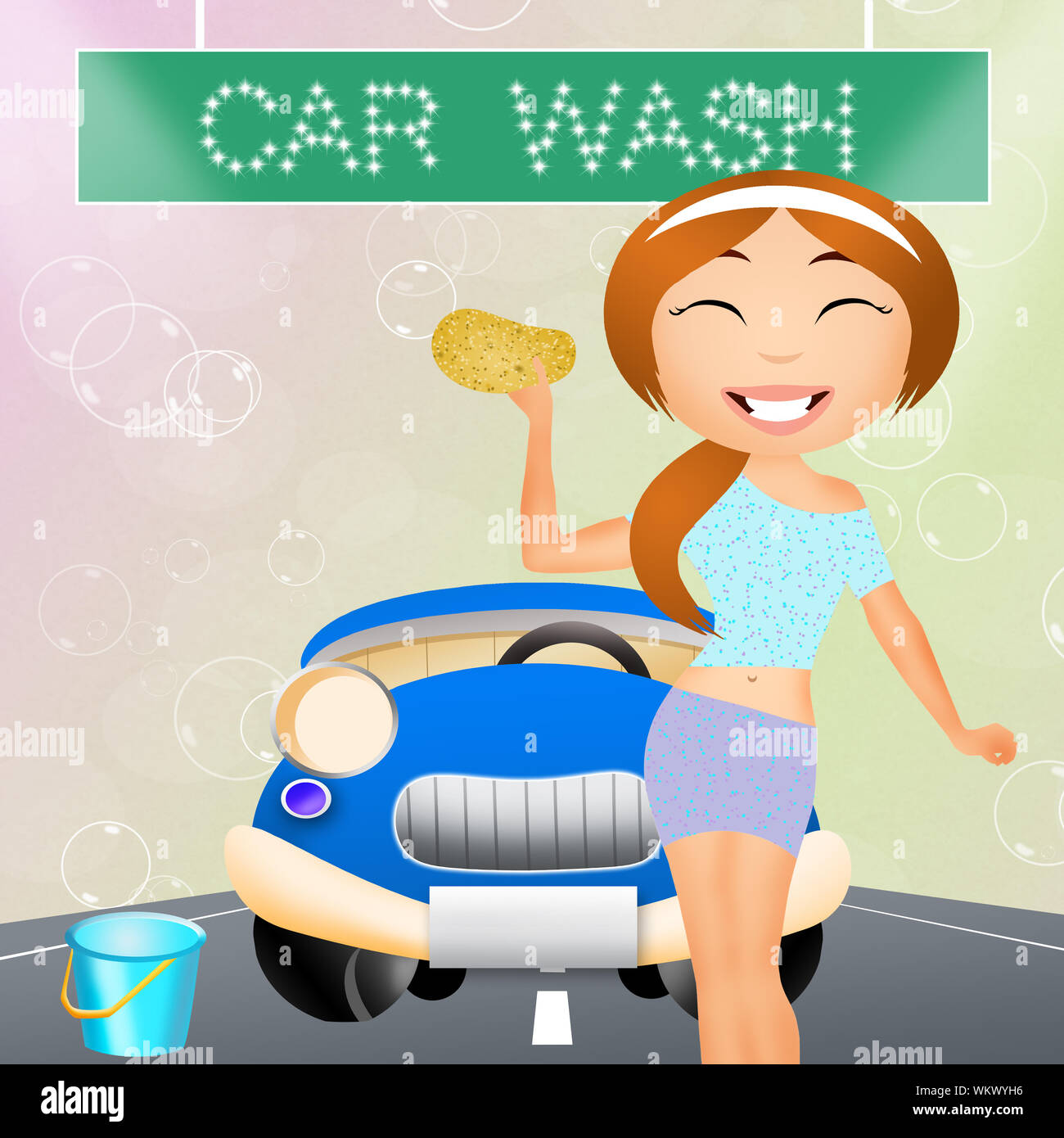 Cartoon car bubble hi-res stock photography and images - Alamy