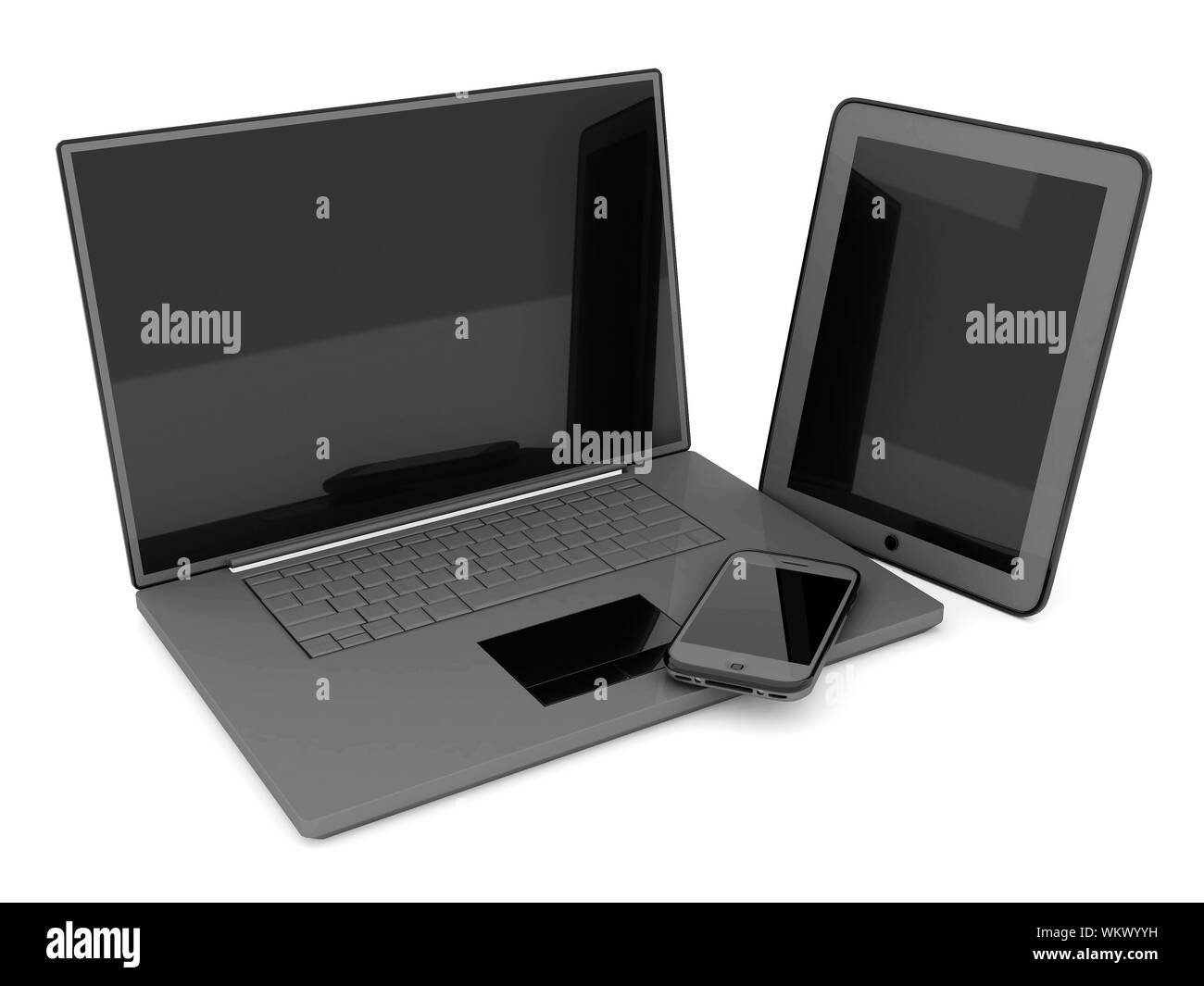 Business workspace on top view Black and White Stock Photos & Images ...