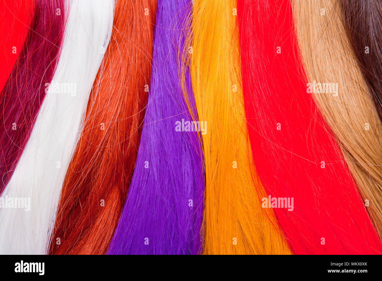 Artificial Hair Used for Production of Wigs and Extensions Stock Photo ...