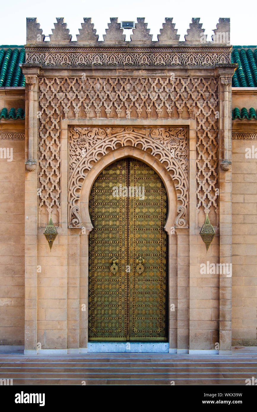 Royal entrance to the mosque in Rabat, Morocco Stock Photo - Alamy