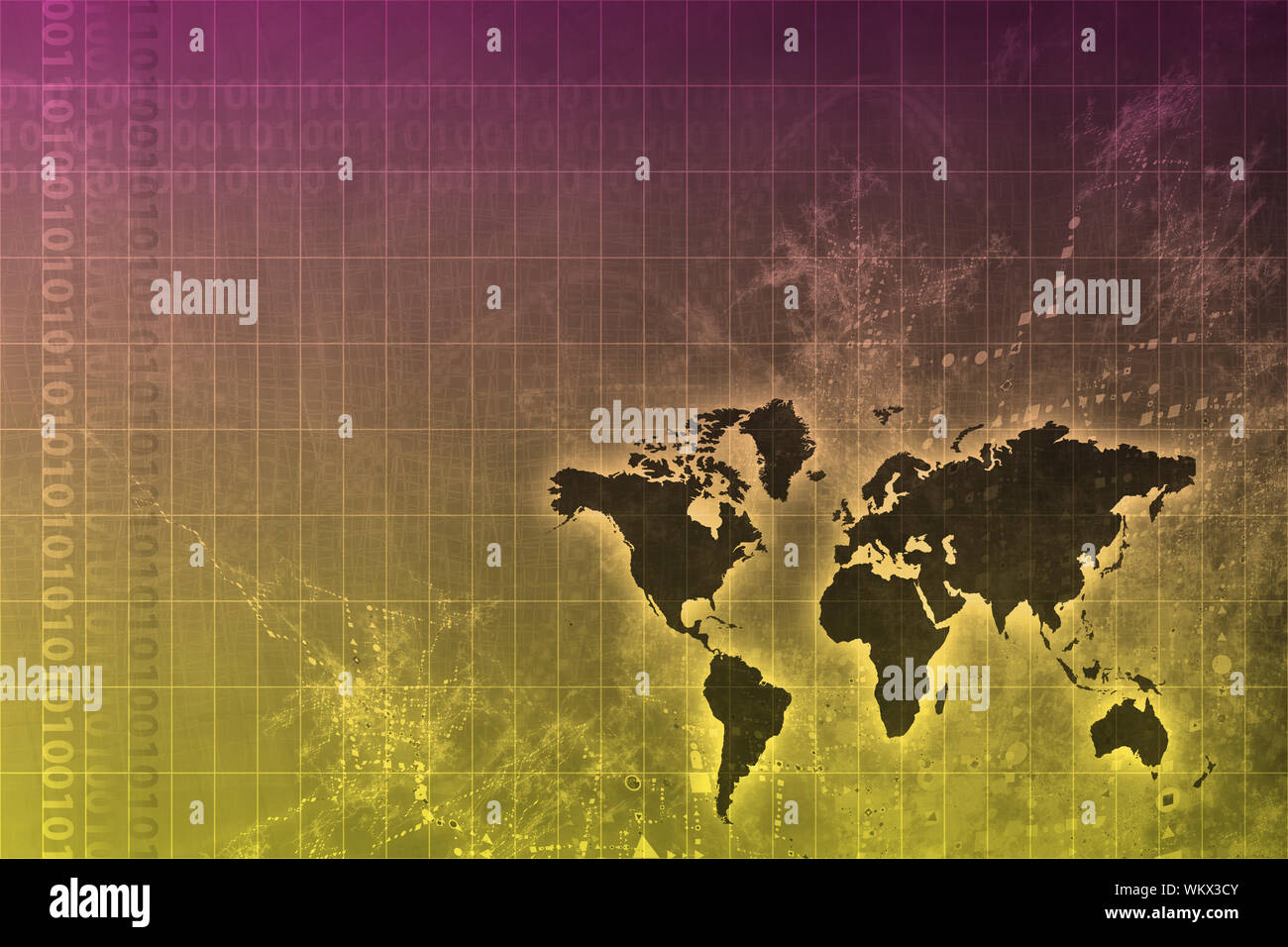 Corporate Worldwide Growth Abstract Background With Map Stock Photo - Alamy