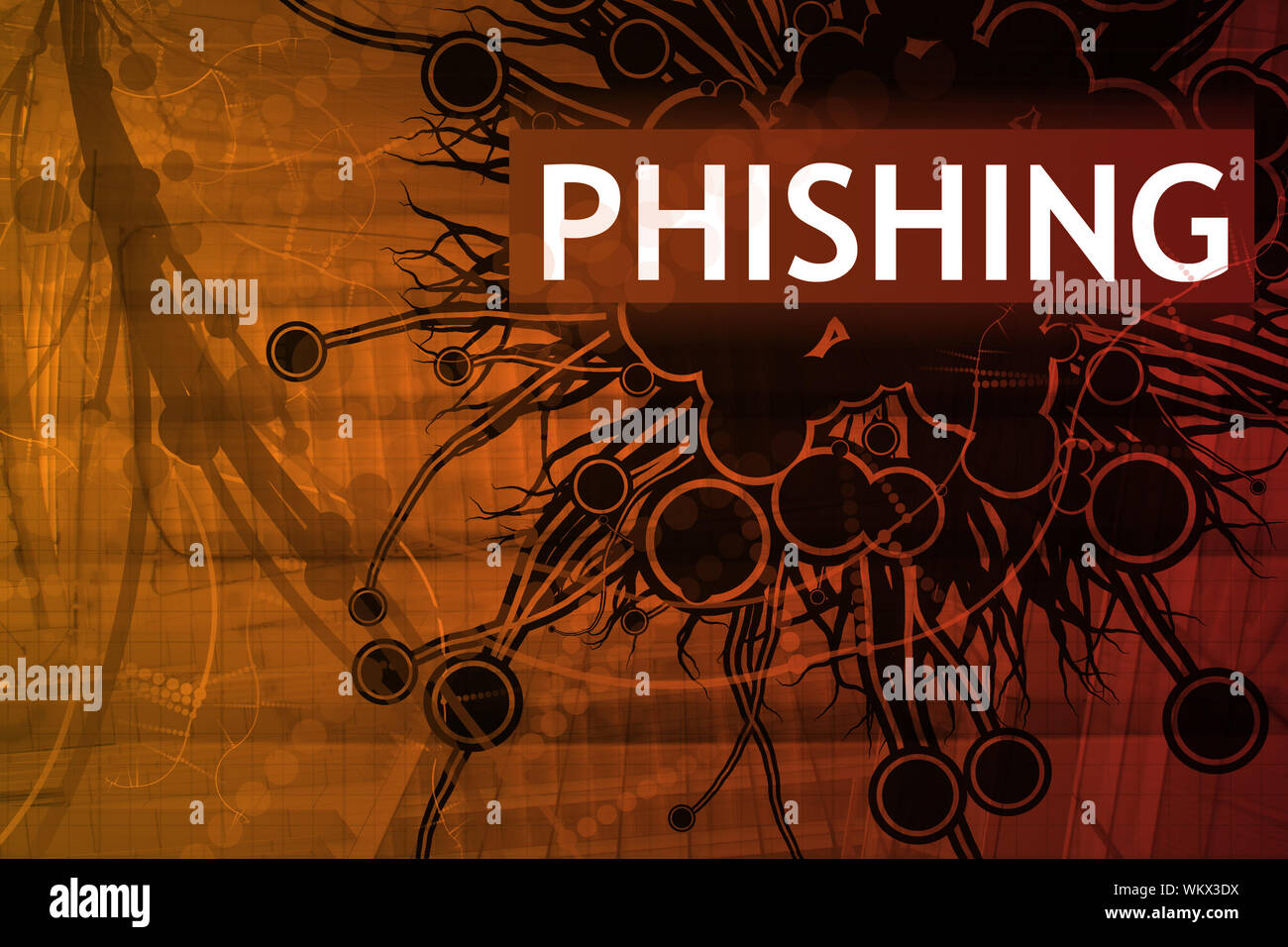 Phishing Security Alert Abstract Background in Red Stock Photo - Alamy