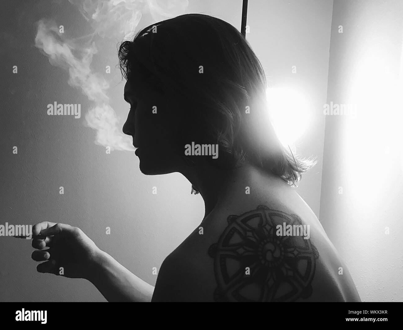 Man tattooed headshot hi-res stock photography and images - Alamy