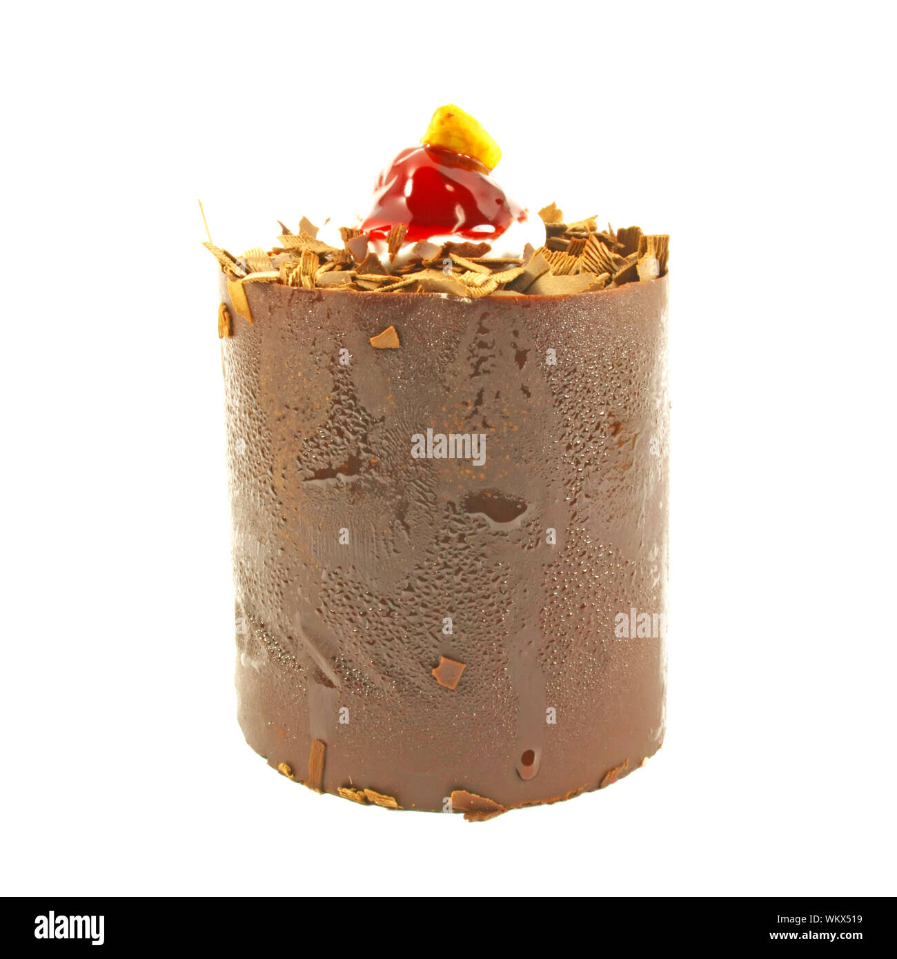 Fancy Chocolate Cake Isolated on a White Background Stock Photo - Alamy