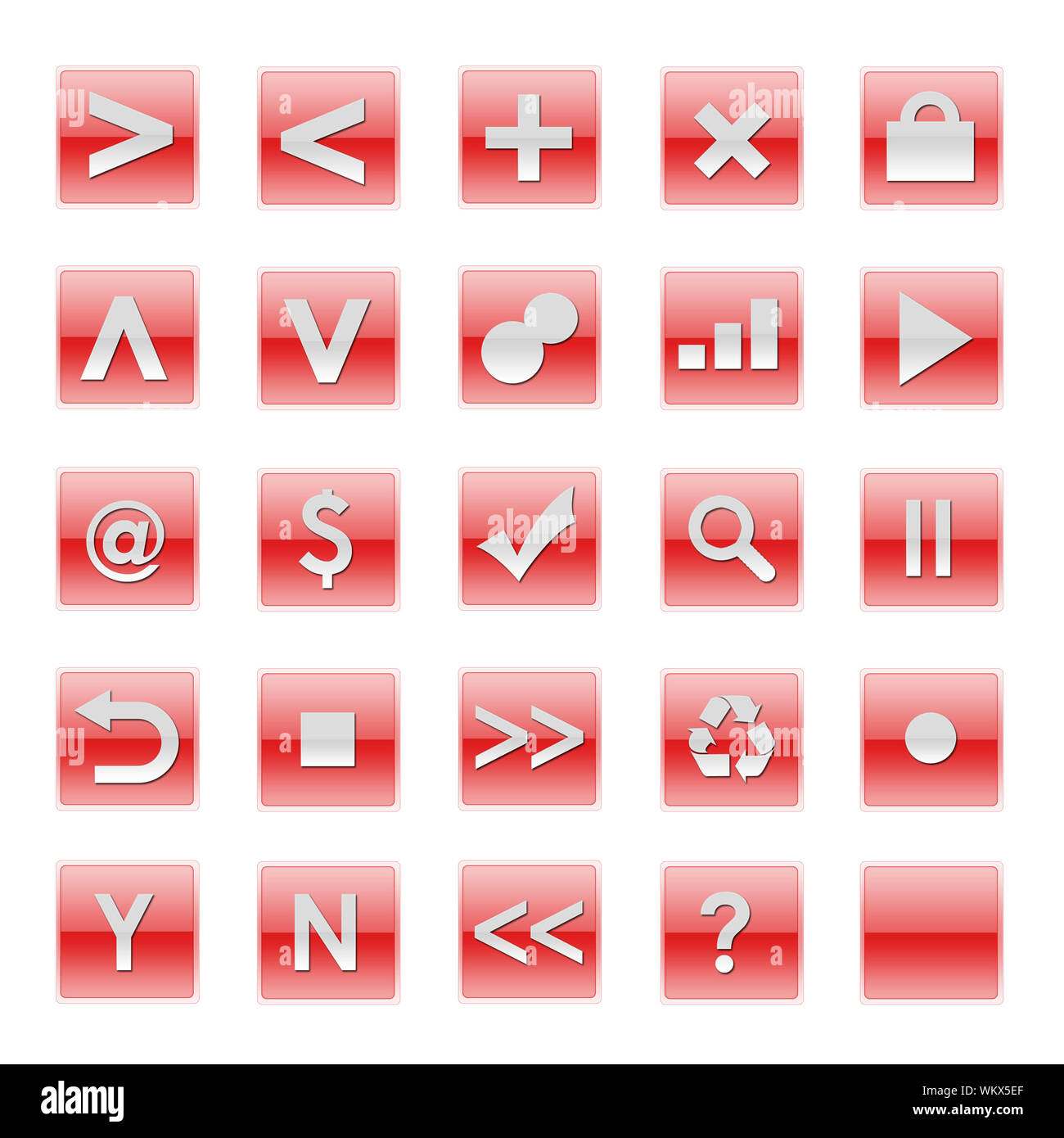 Web Icons Set in Aqua Green Symbols Stock Photo - Alamy