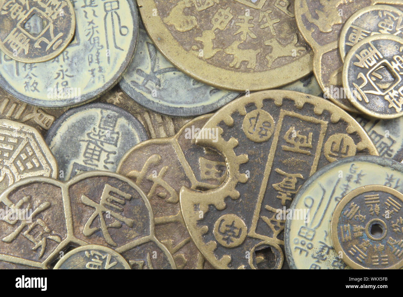 Asian old brass coin hi-res stock photography and images - Alamy
