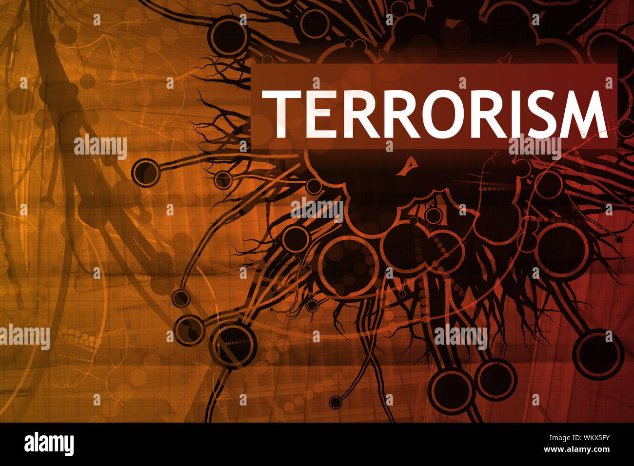 Terrorism Abstract Background in Red Tech Theme Stock Photo - Alamy