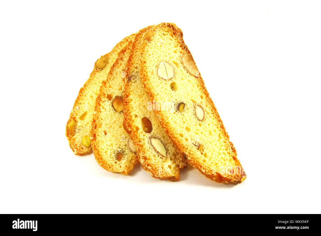 Biscotti Biscuits Laid Out On a White Background Stock Photo - Alamy