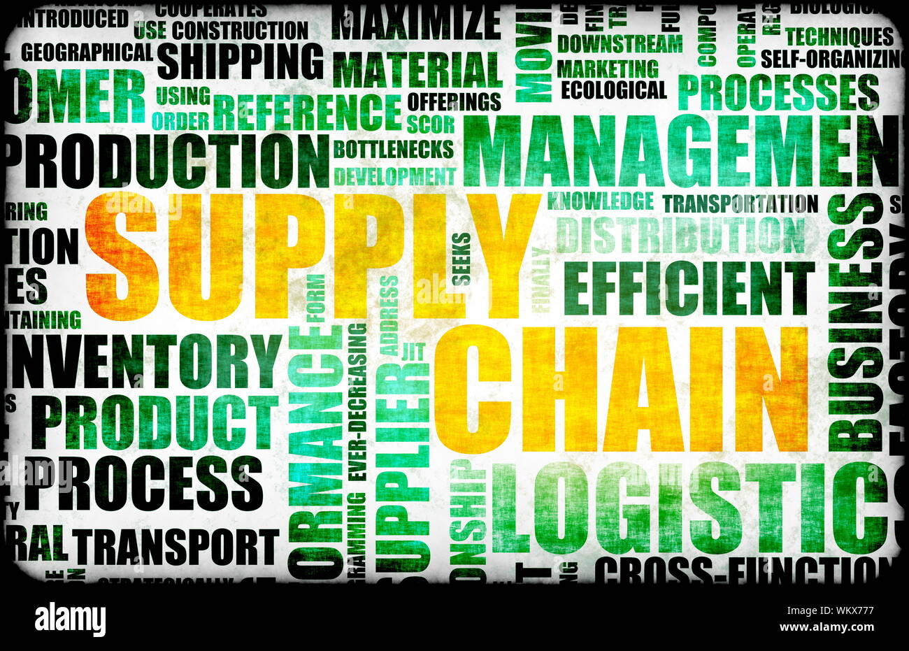 Supply Chain Management Background as Design Art Stock Photo - Alamy