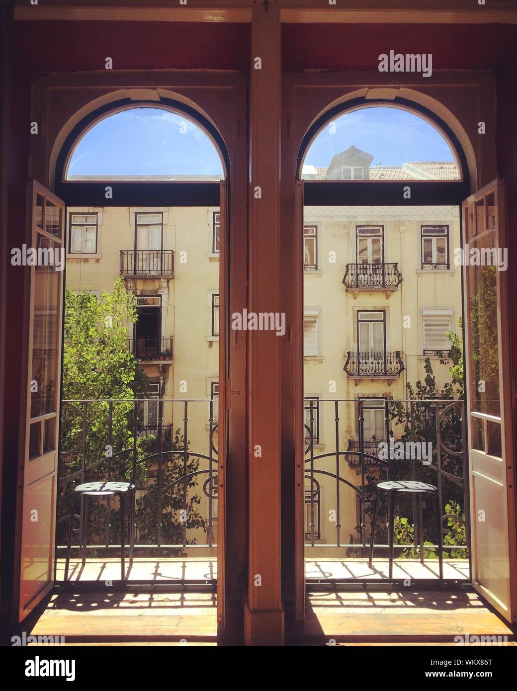 Open door to balcony hi-res stock photography and images - Alamy