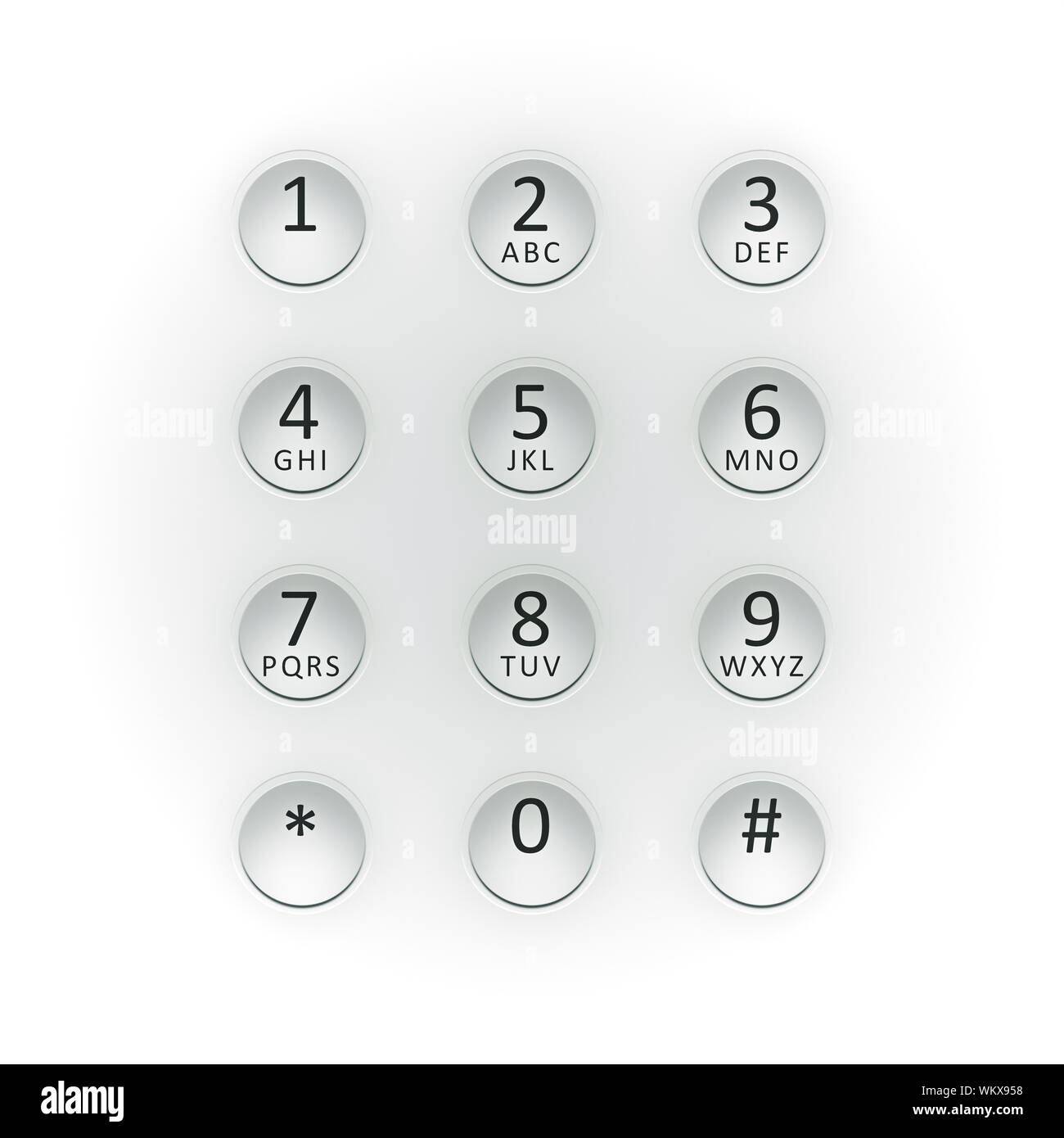 An image of a digital dial plate white Stock Photo - Alamy