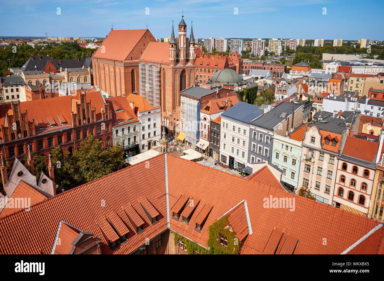 Aerial view of Torun Old town panorama, Poland Stock Photo - Alamy