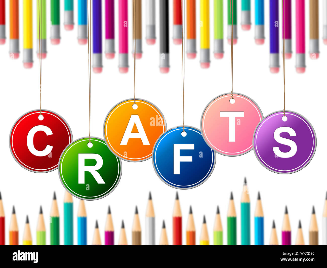 Craft Crafts Representing Art Design And Draw Stock Photo - Alamy