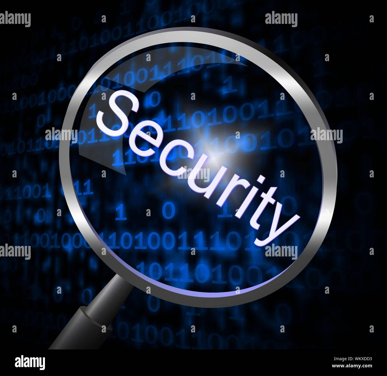 Security Magnifier Meaning Research Search And Private Stock Photo - Alamy