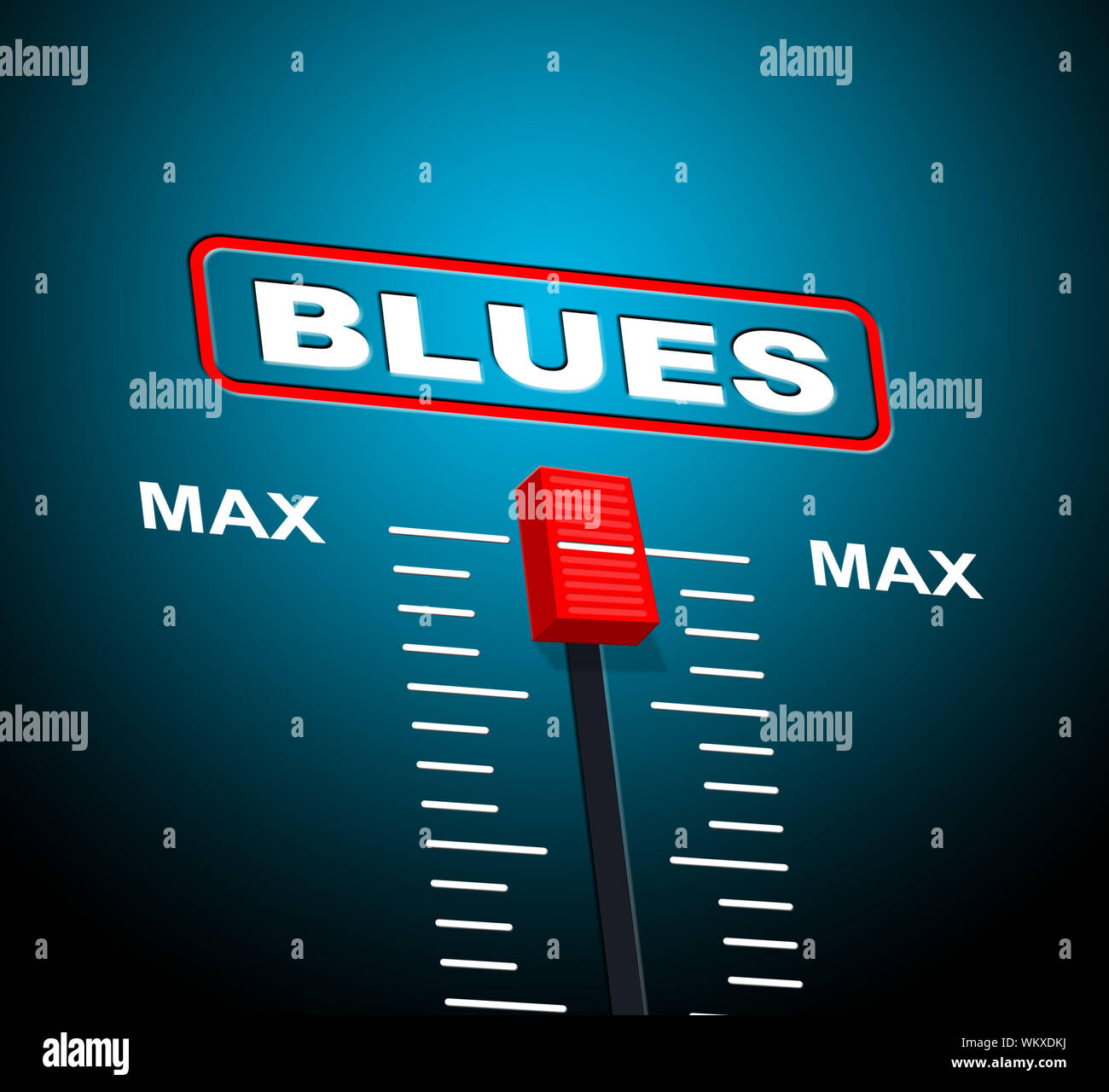 Blues Music Meaning Sound Track And Soundtrack Stock Photo - Alamy