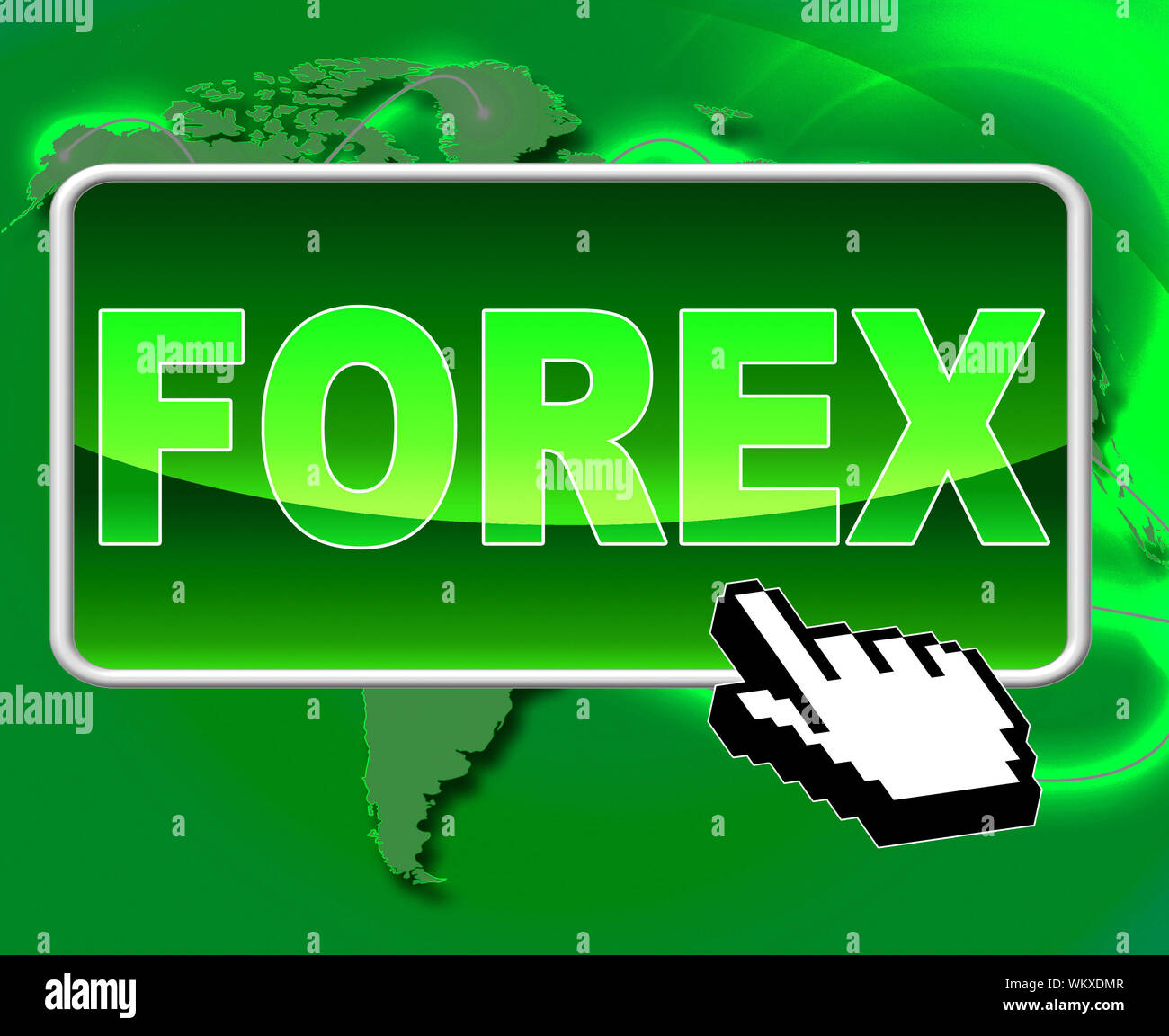 Forex Button Showing World Wide Web And Worldwide Trading Stock Photo ...