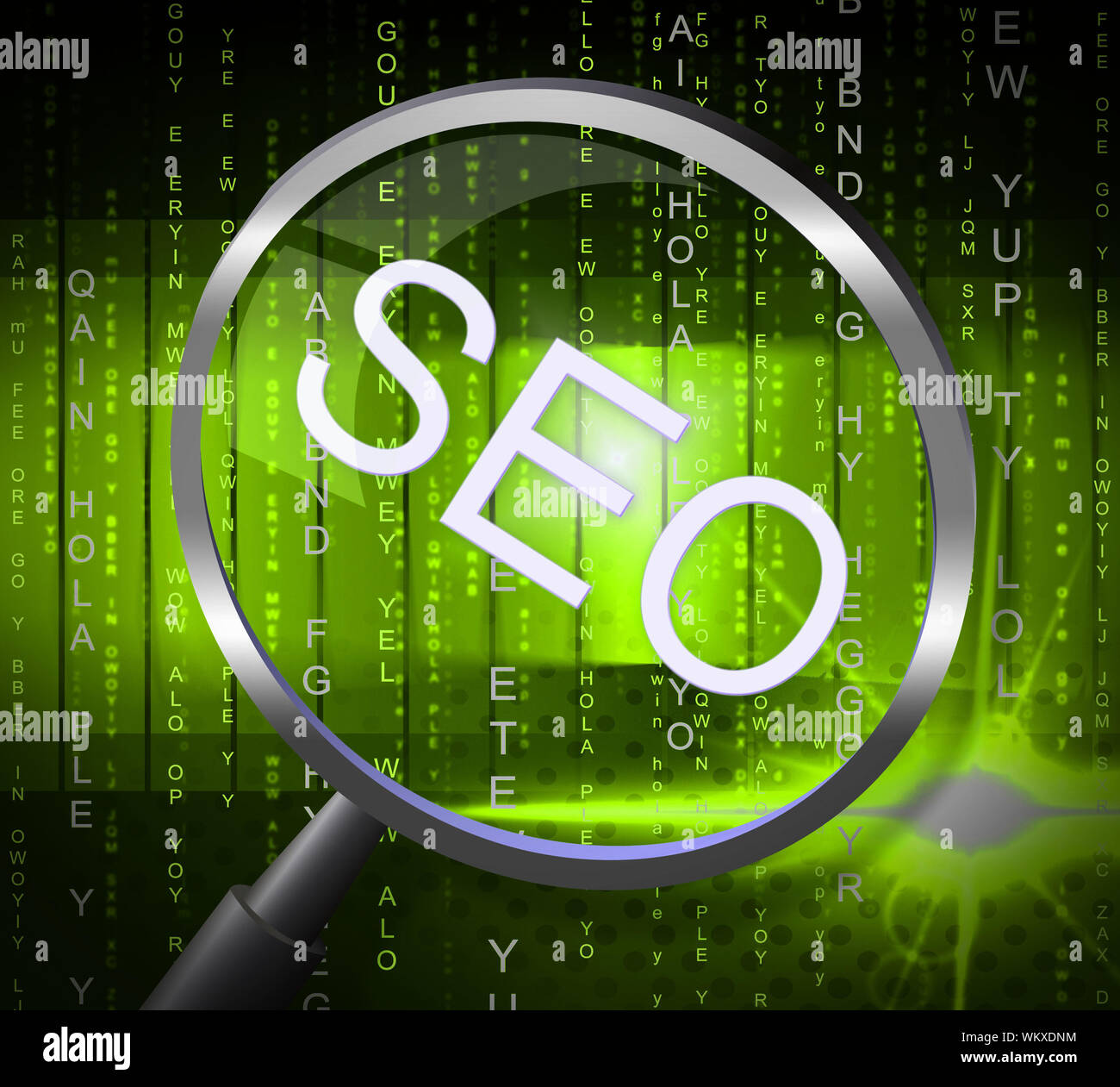 Magnifier searching seo hi-res stock photography and images - Alamy