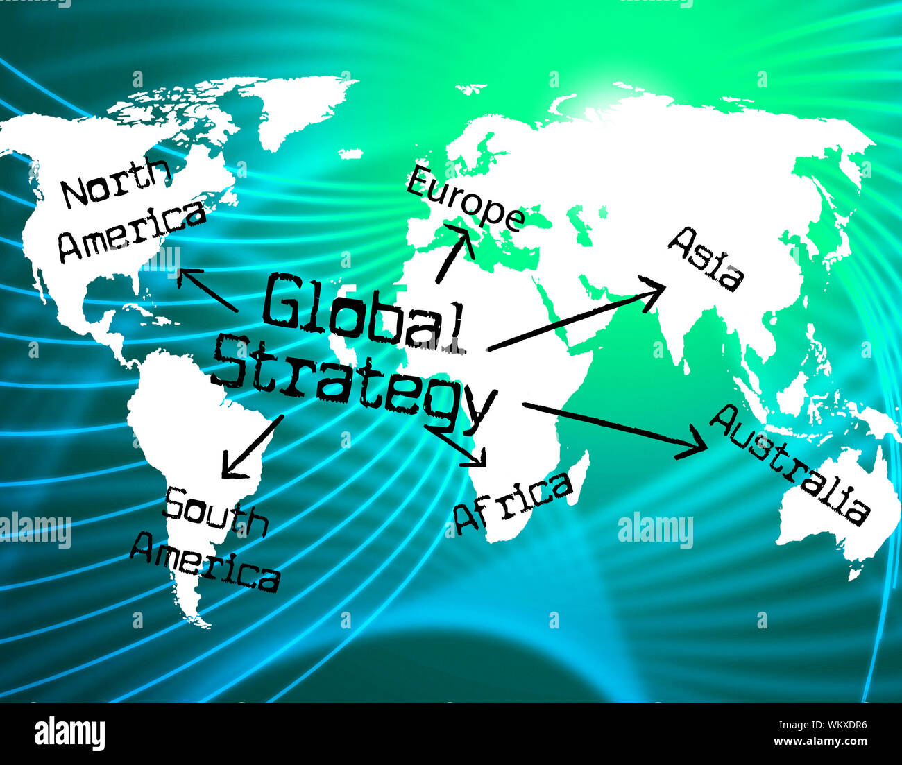 Global Strategy Indicating Planet Globalisation And Globalization Stock ...