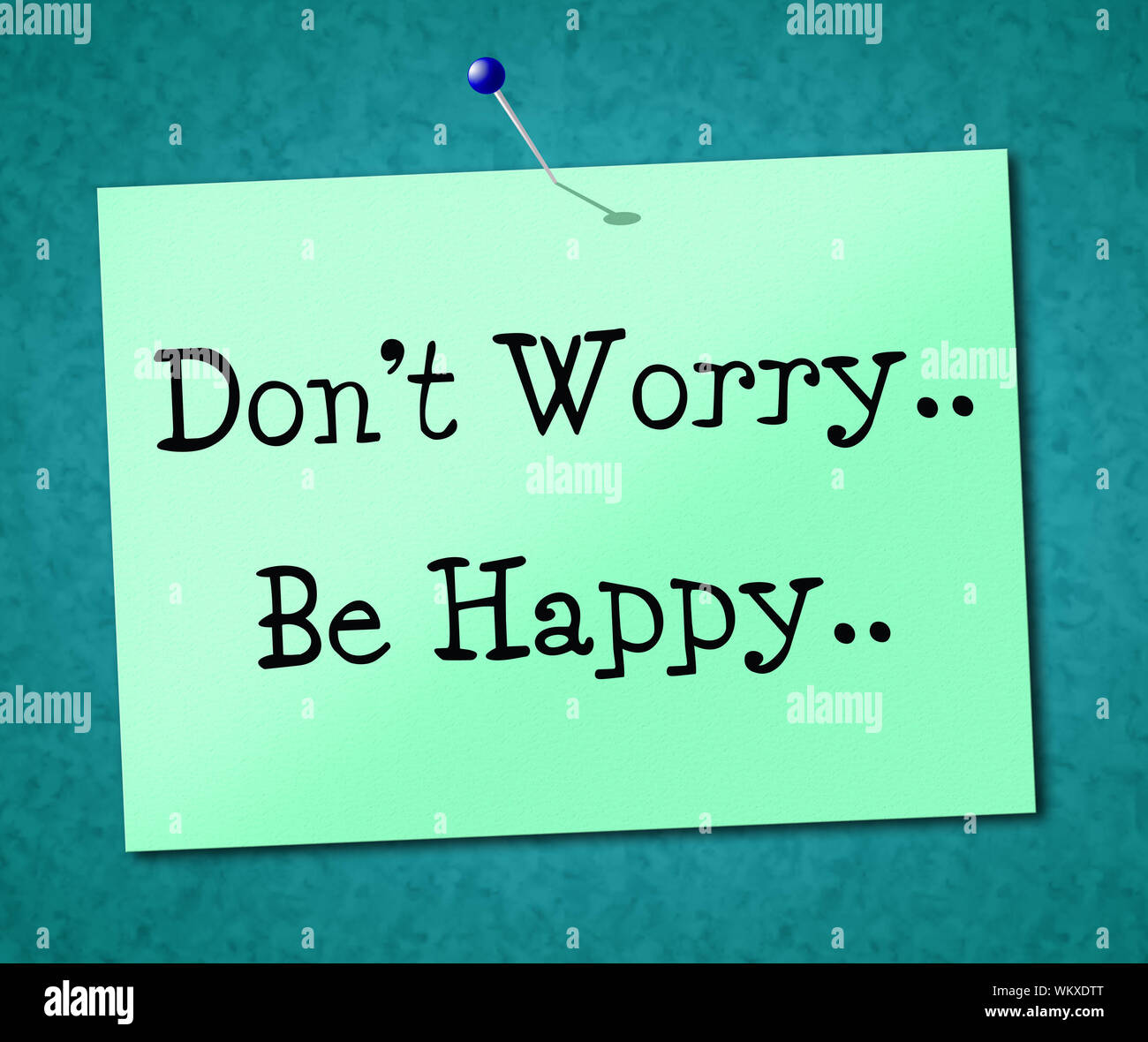 Be Happy Showing Advertisement Sign And Happiness Stock Photo - Alamy