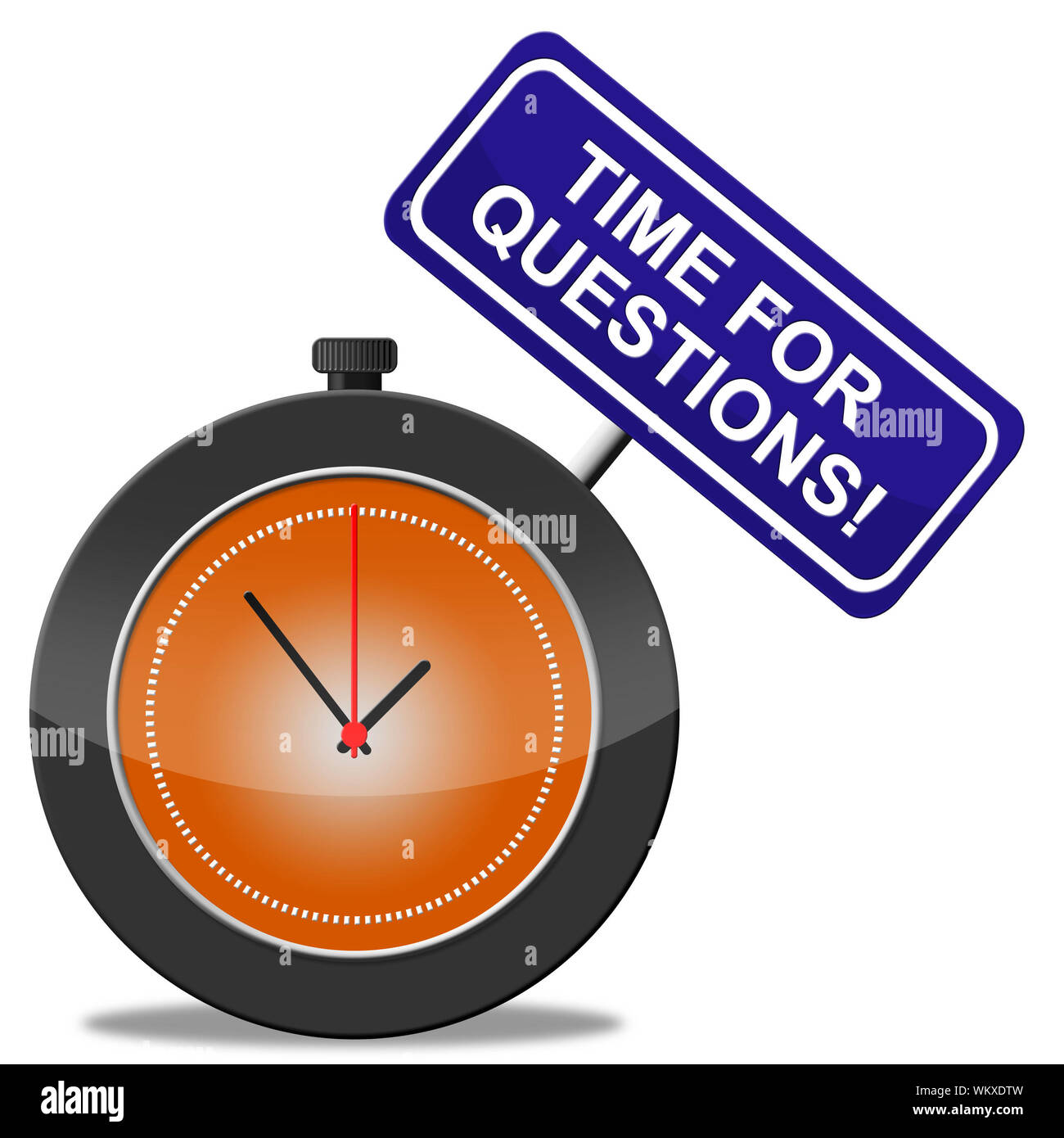 Time For Questions Meaning Support Help And Asking Stock Photo - Alamy