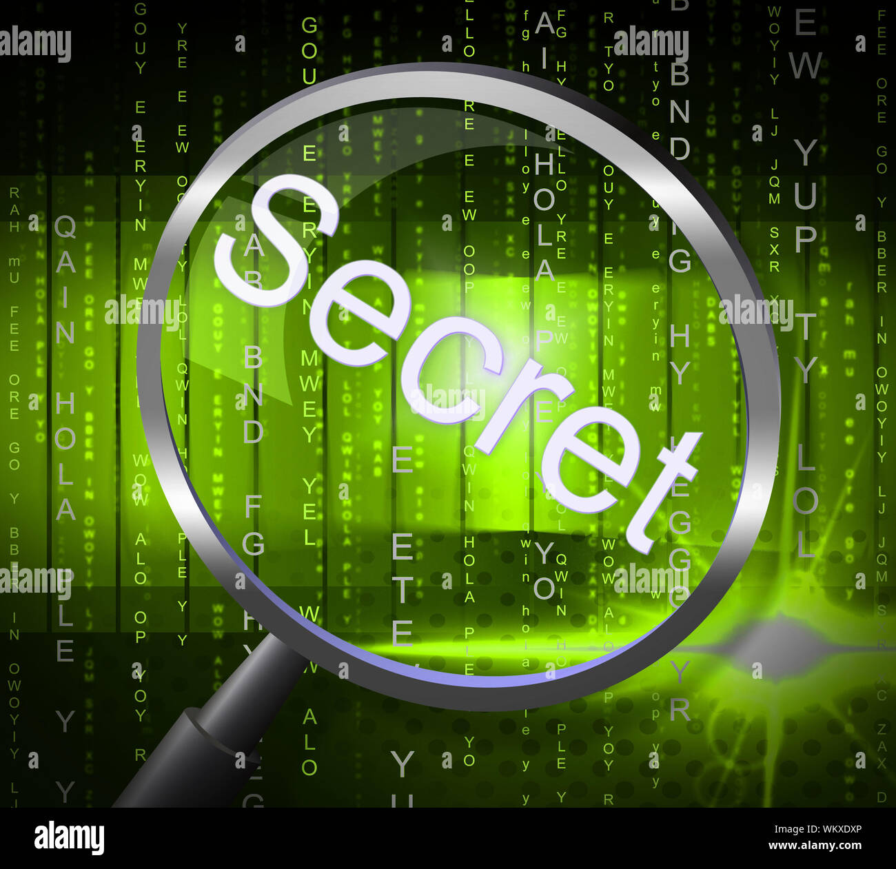 Magnifier Secret Showing Magnification Search And Confidential Stock ...