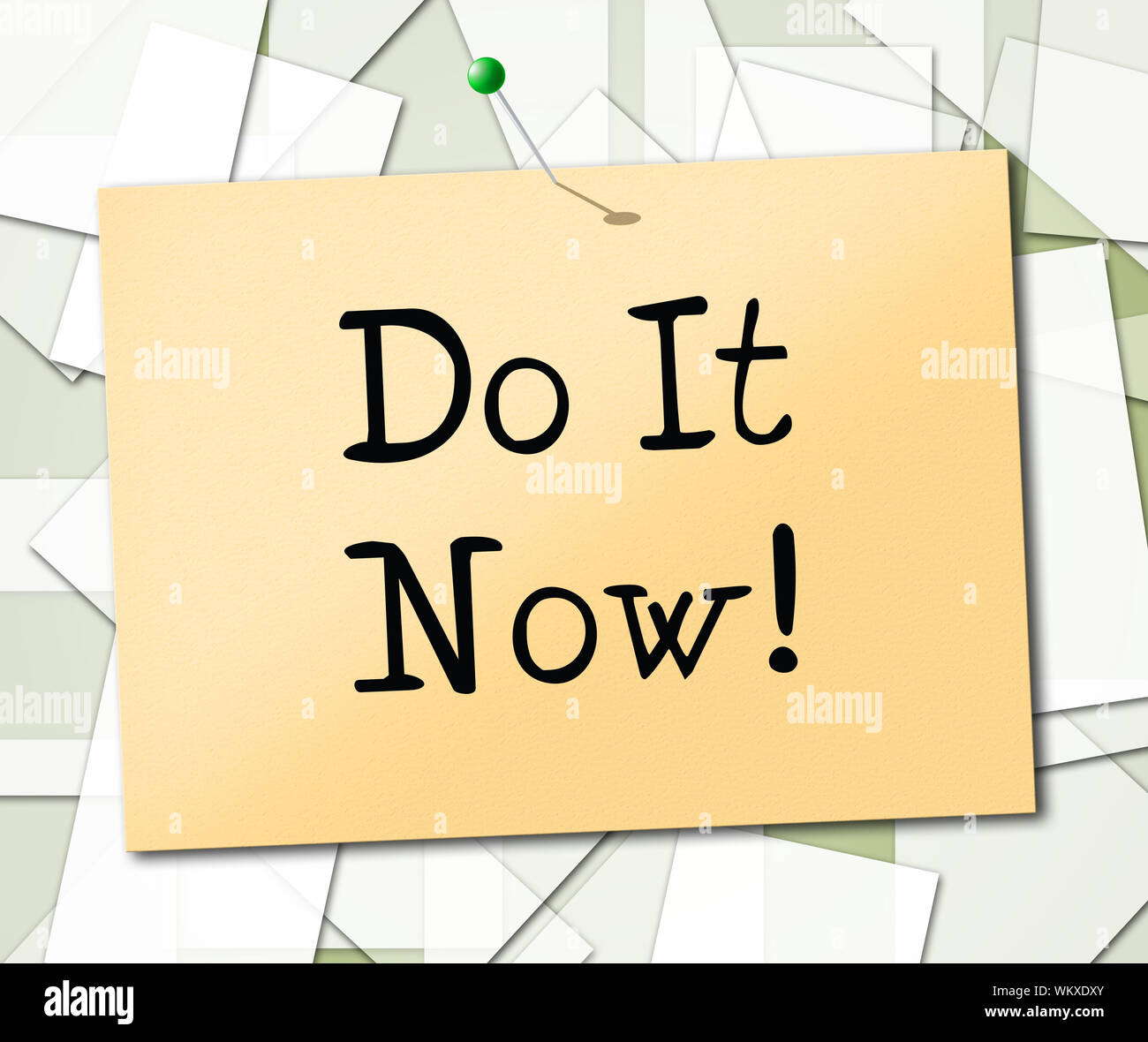 Do It Now Representing At The Moment And Present Stock Photo - Alamy