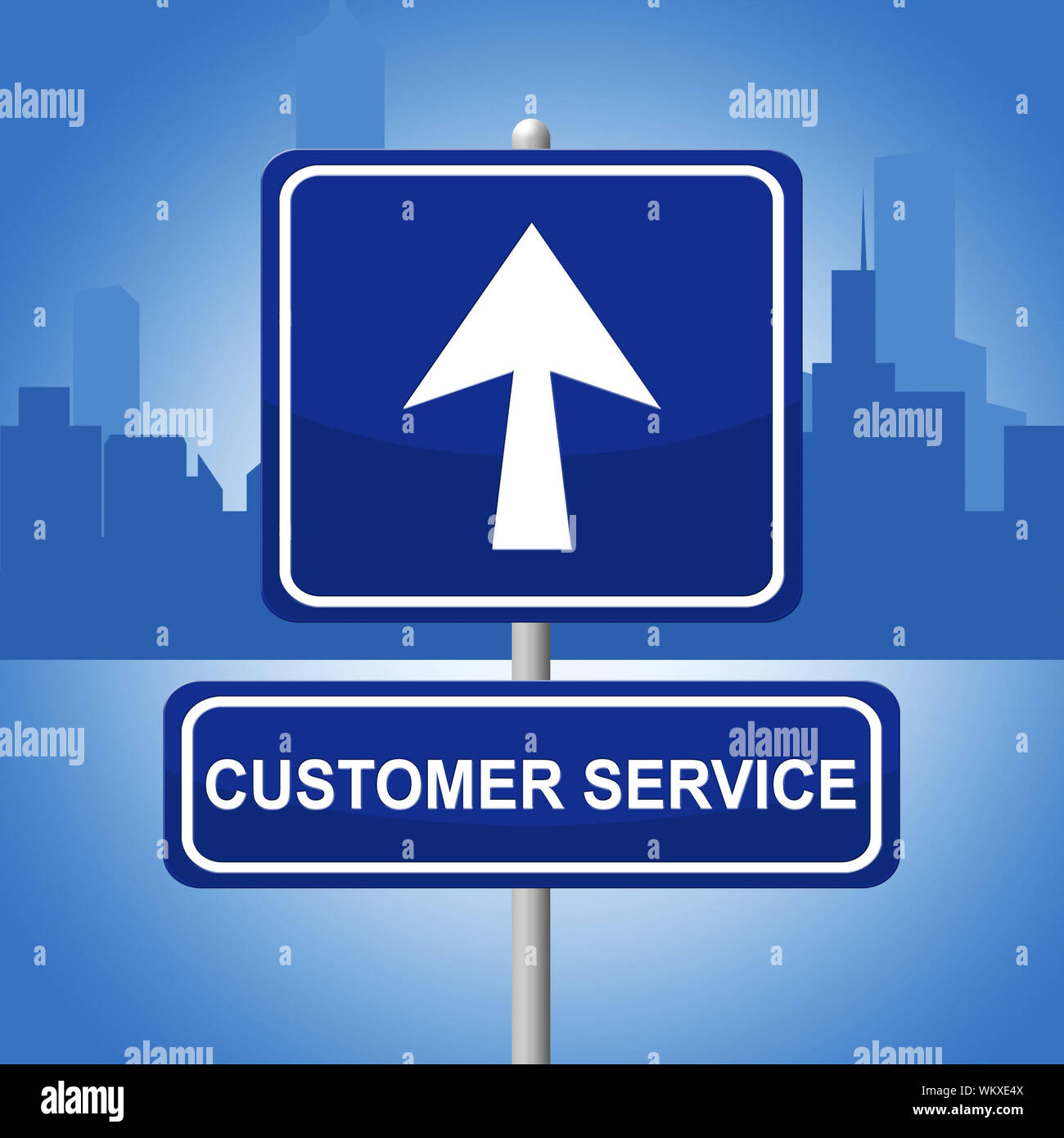 Customer Service Indicating Message Help And Advice Stock Photo - Alamy