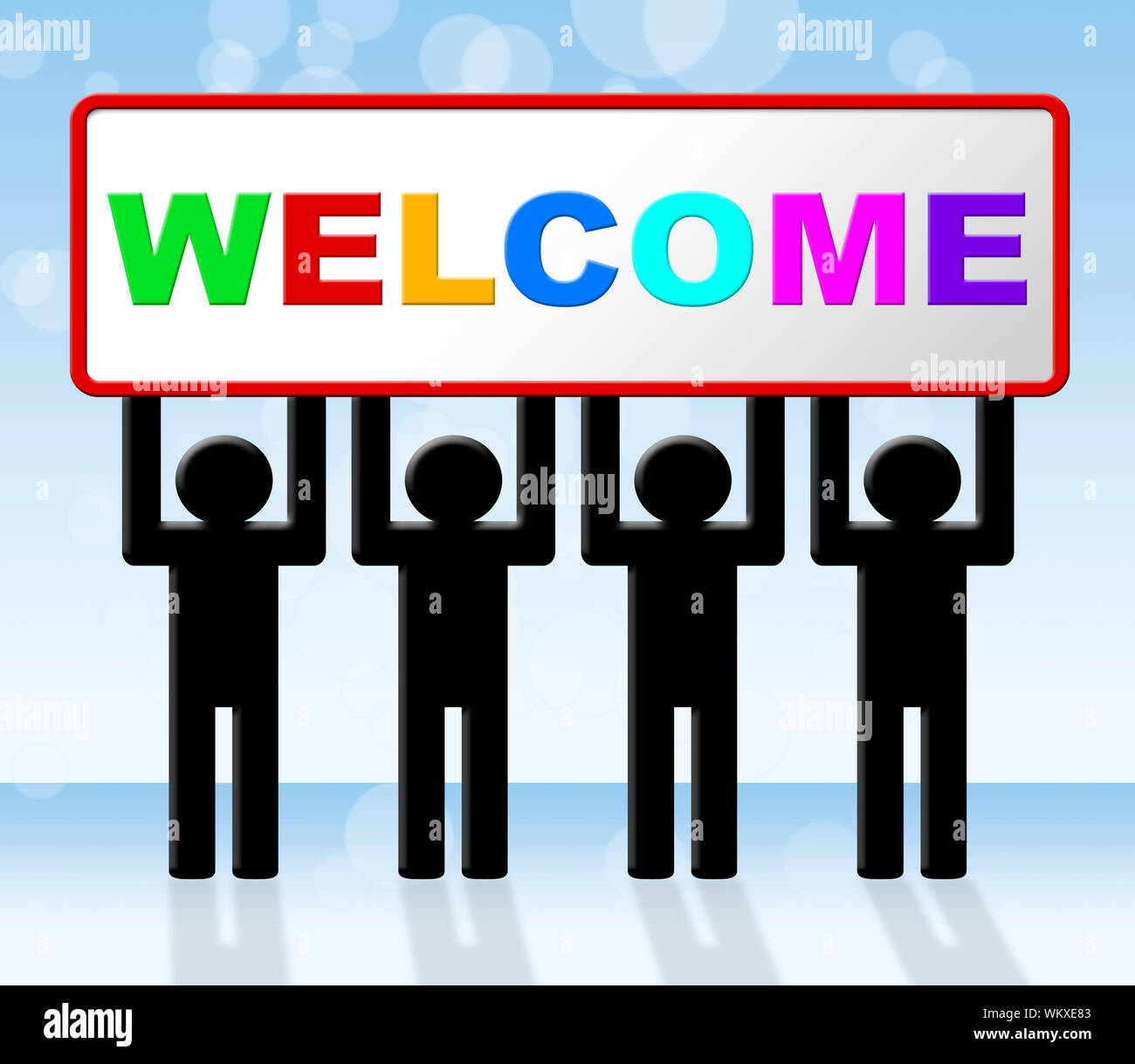 Welcome Hello Representing How Are You And Hi Ya Stock Photo - Alamy