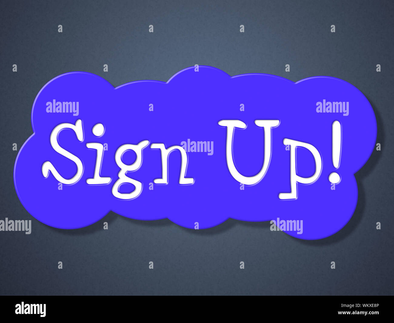 Sign Up Representing Subscribe Registration And Register Stock Photo ...