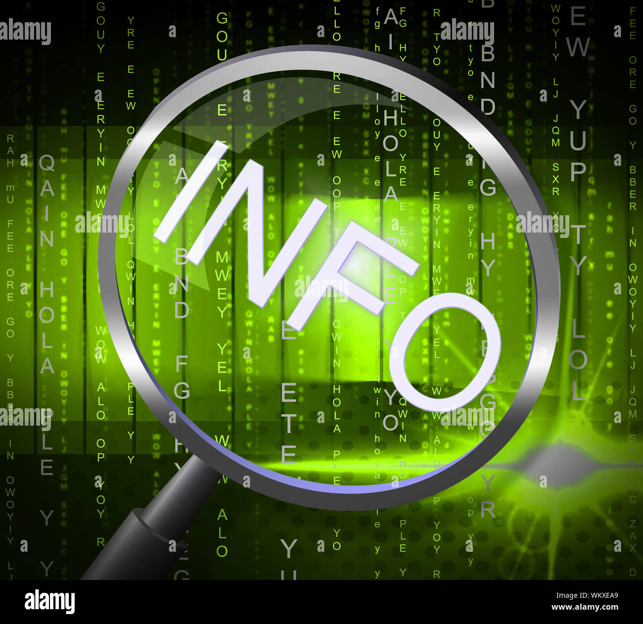 Magnifier Info Meaning Faq Searches And Assistance Stock Photo - Alamy