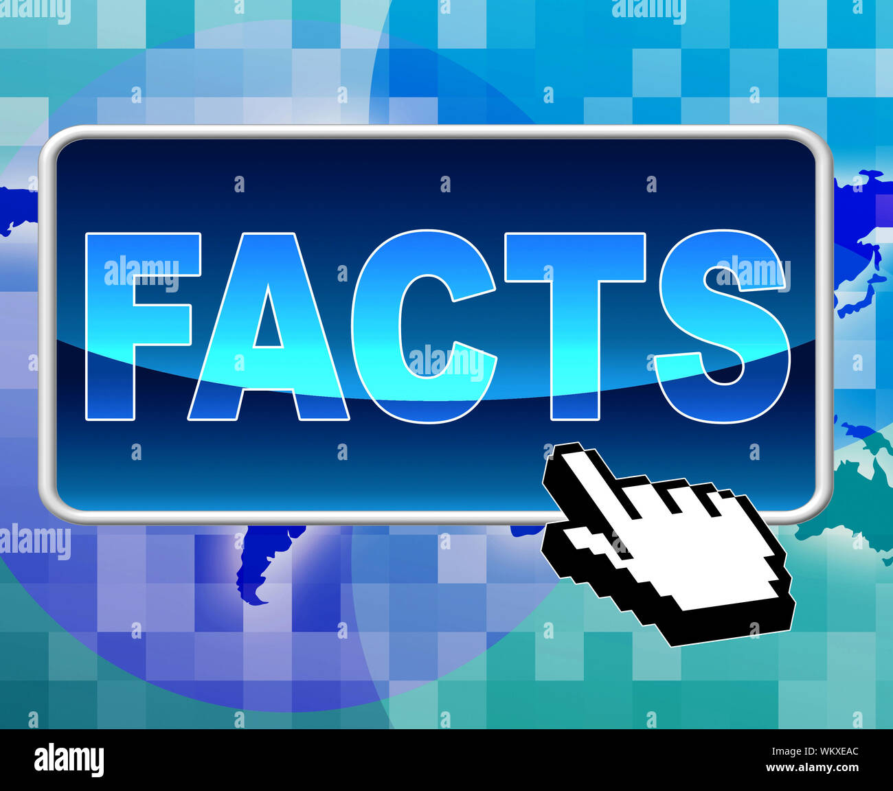 Facts Button Meaning World Wide Web And Website Stock Photo - Alamy