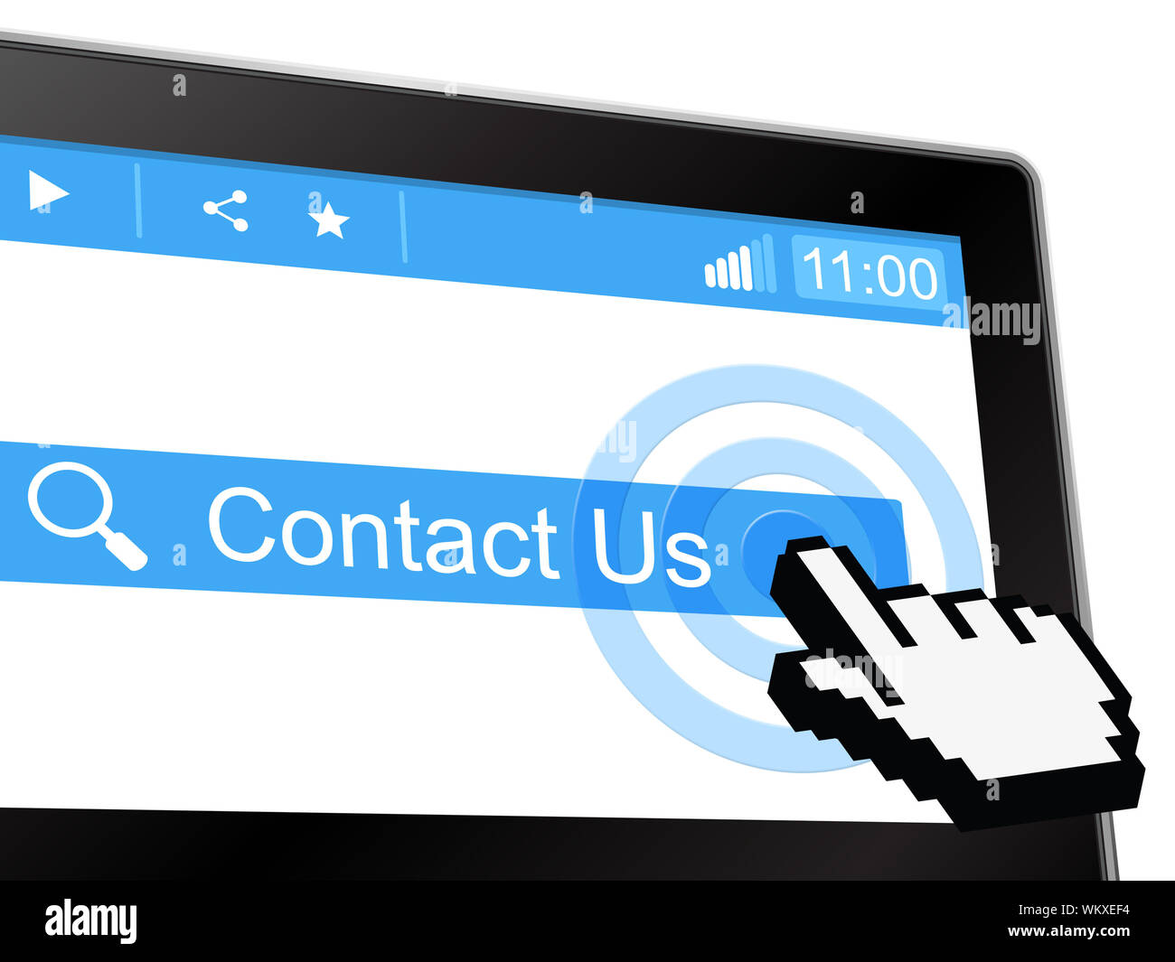Contact Us Indicating Send Message And Online Stock Photo - Alamy
