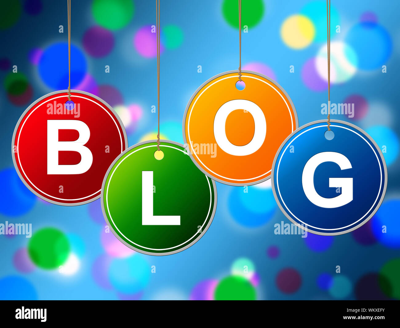 Blog Internet Representing World Wide Web And Website Stock Photo - Alamy
