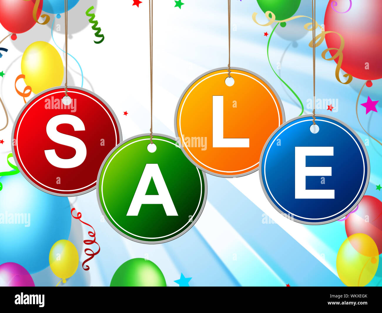 Sale Kids Indicating Toddlers Childhood And Cheap Stock Photo - Alamy