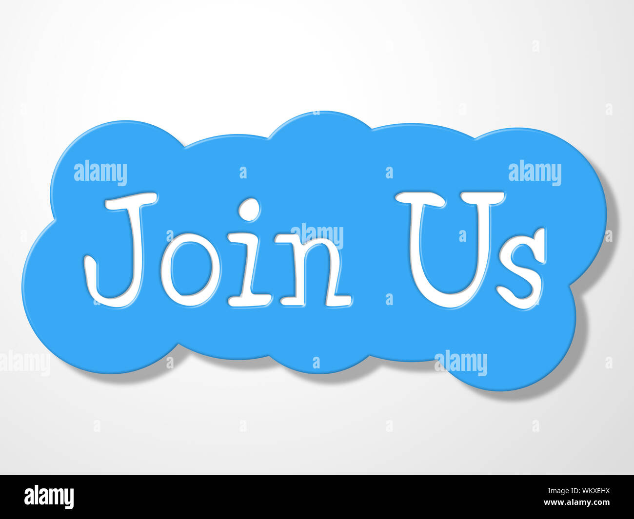 Join Us Indicating Sign Up And Admission Stock Photo - Alamy