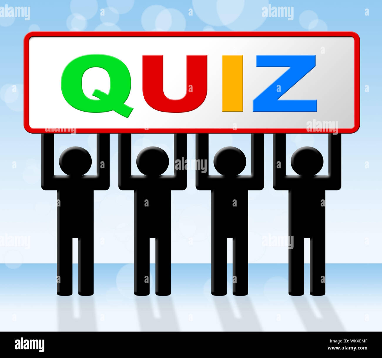 Exam Test Representing Questions And Answers And Quiz Game Stock Photo ...