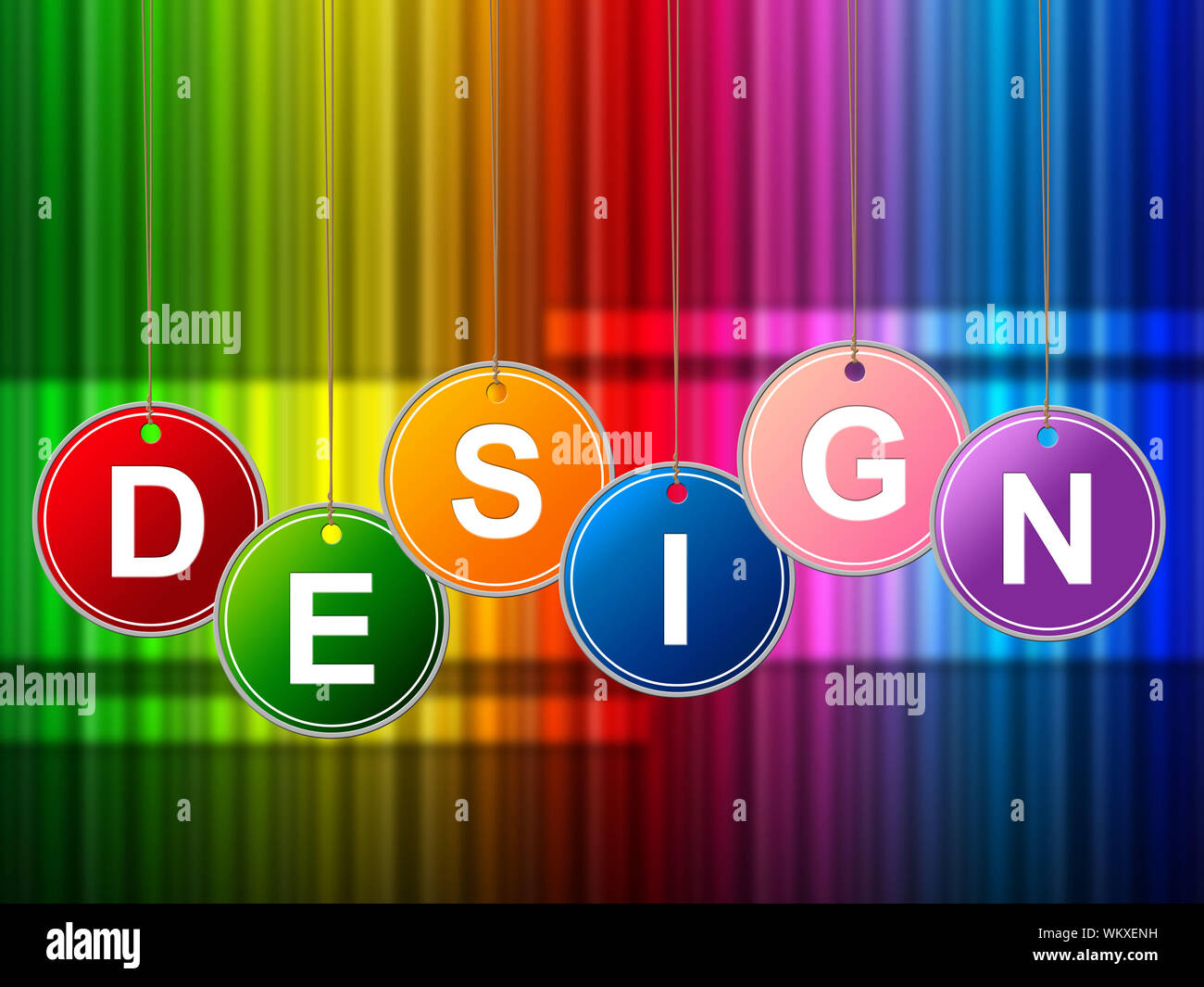 Design Designs Showing Layout Model And Creations Stock Photo - Alamy