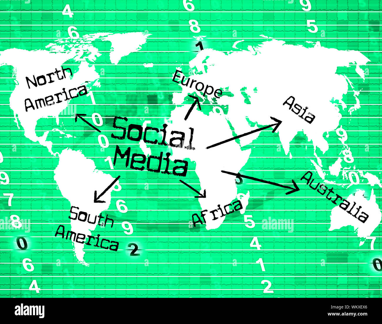Social Media Representing World Wide Web And Website Stock Photo - Alamy
