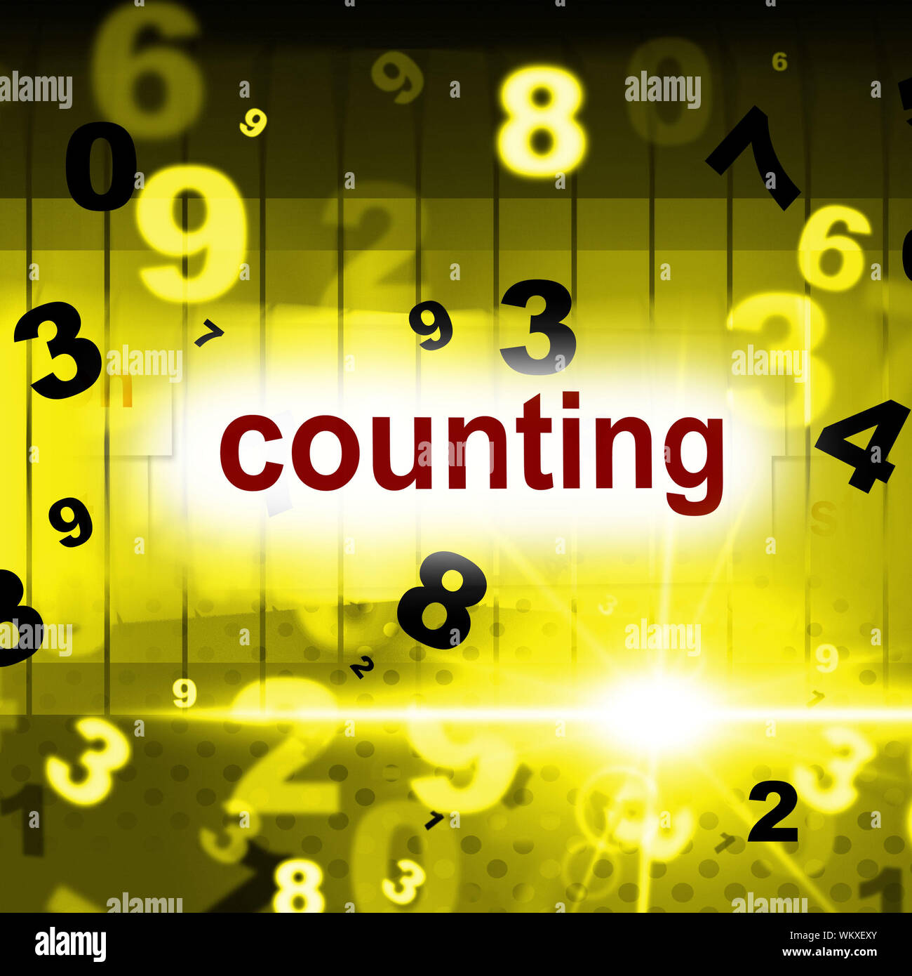 Counting Numbers Meaning One Two Three And Learn Stock Photo - Alamy