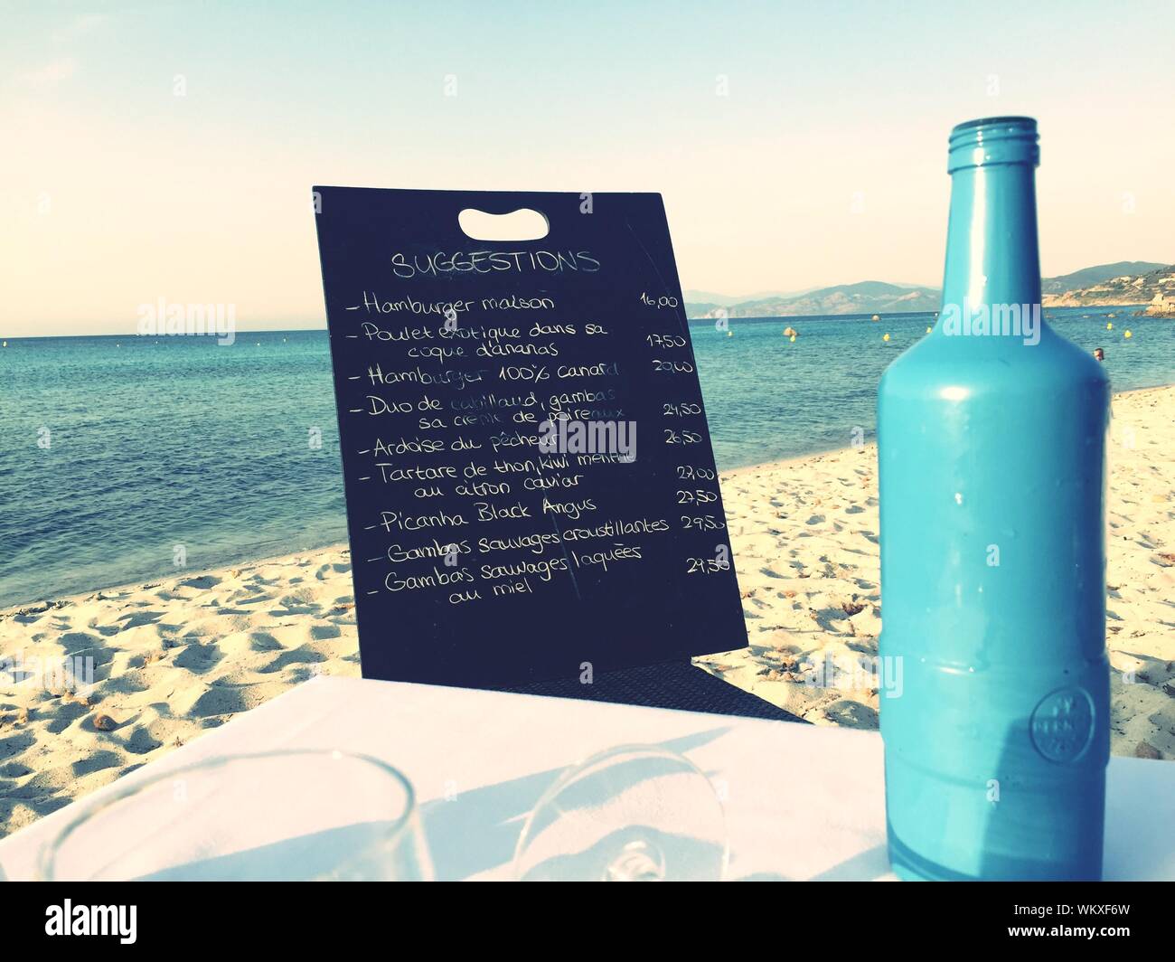 Beach menu hi-res stock photography and images - Alamy