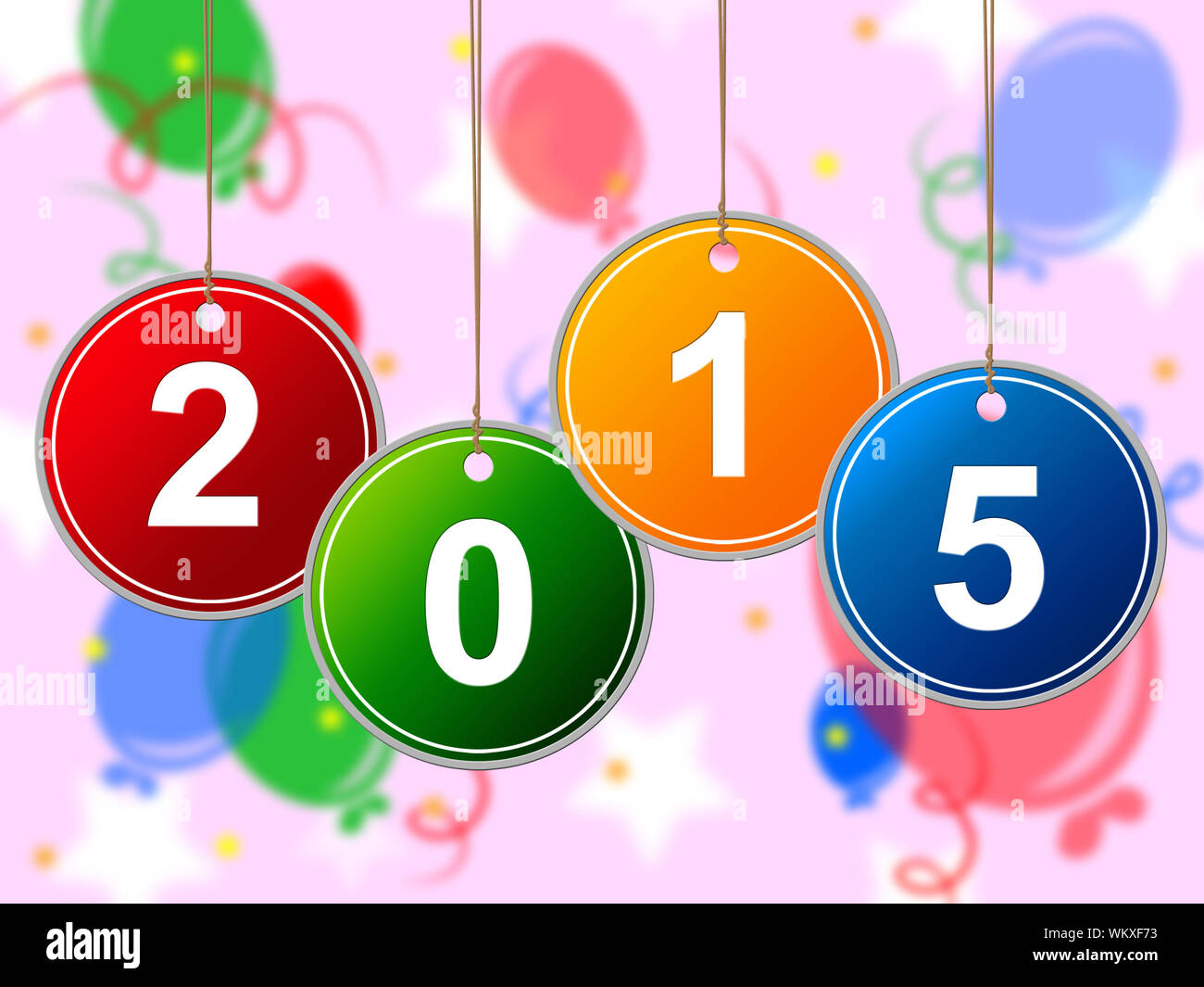 New Year Representing Two Thosand Fifteen And Celebrate Stock Photo - Alamy
