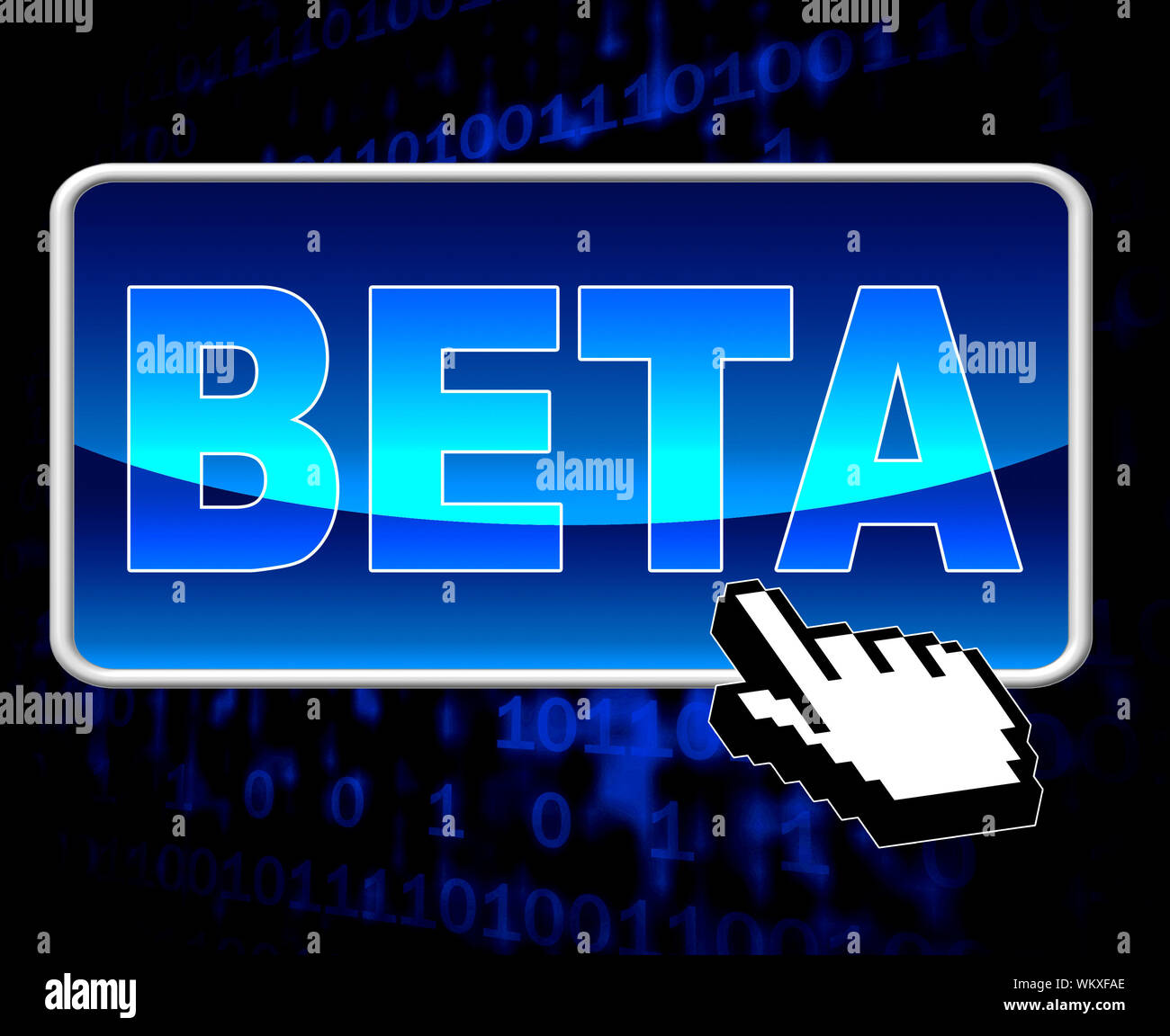 Beta Button Showing World Wide Web And Website Stock Photo - Alamy
