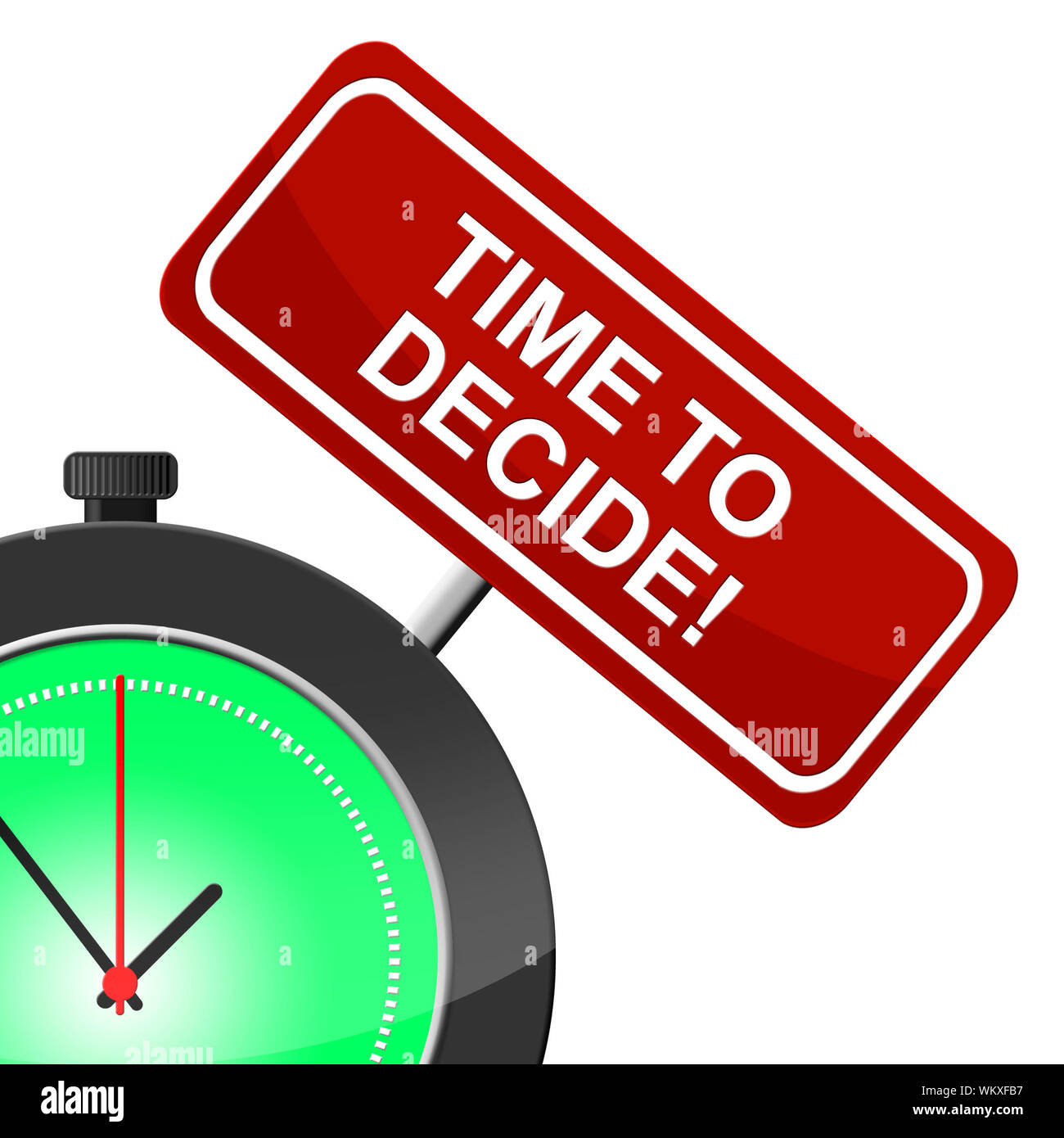 Time To Decide Showing Choice Option And Decisions Stock Photo - Alamy