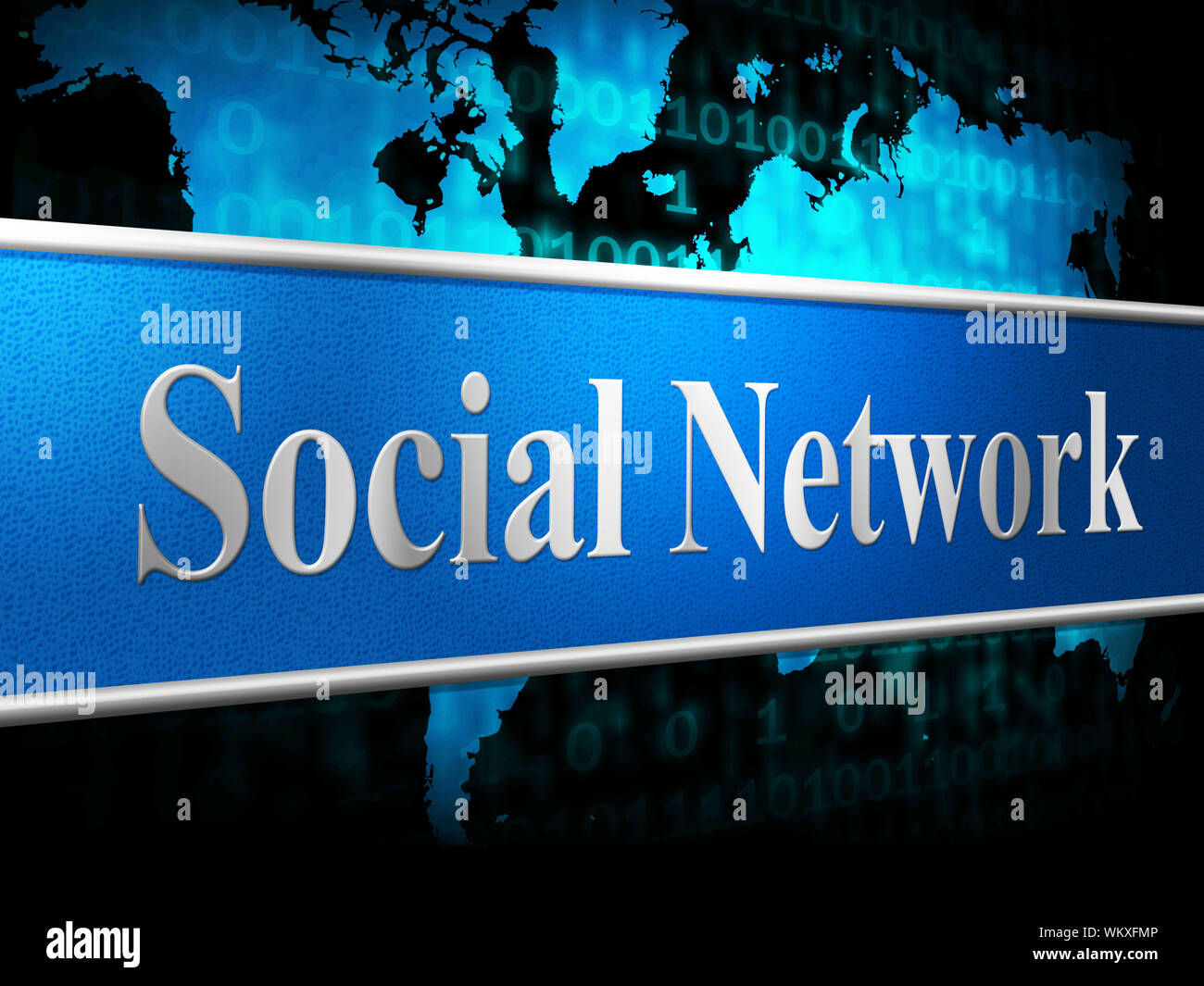 Social Network Indicating Connecting People And Community Stock Photo ...