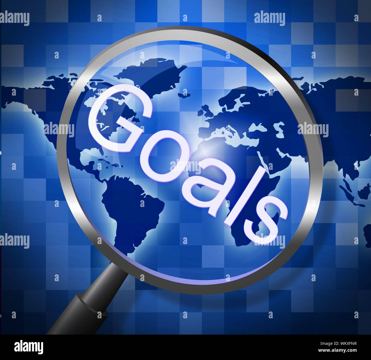 Goals Magnifier Meaning Motivation Magnification And Research Stock ...