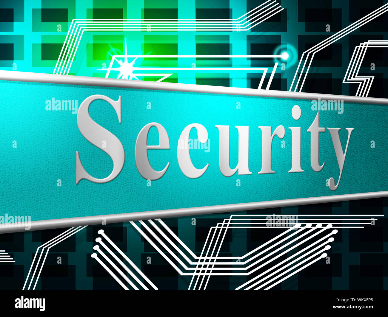 Secure Security Representing Protect Encryption And Password Stock ...