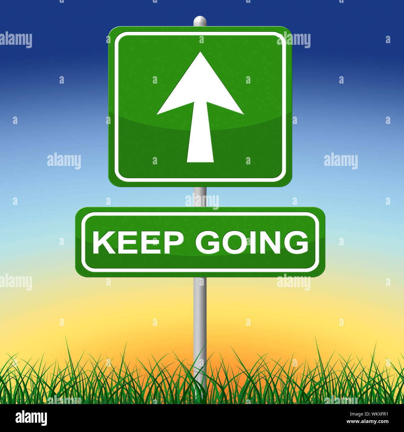 Keep Going Showing Don't Quit And Persist Stock Photo - Alamy