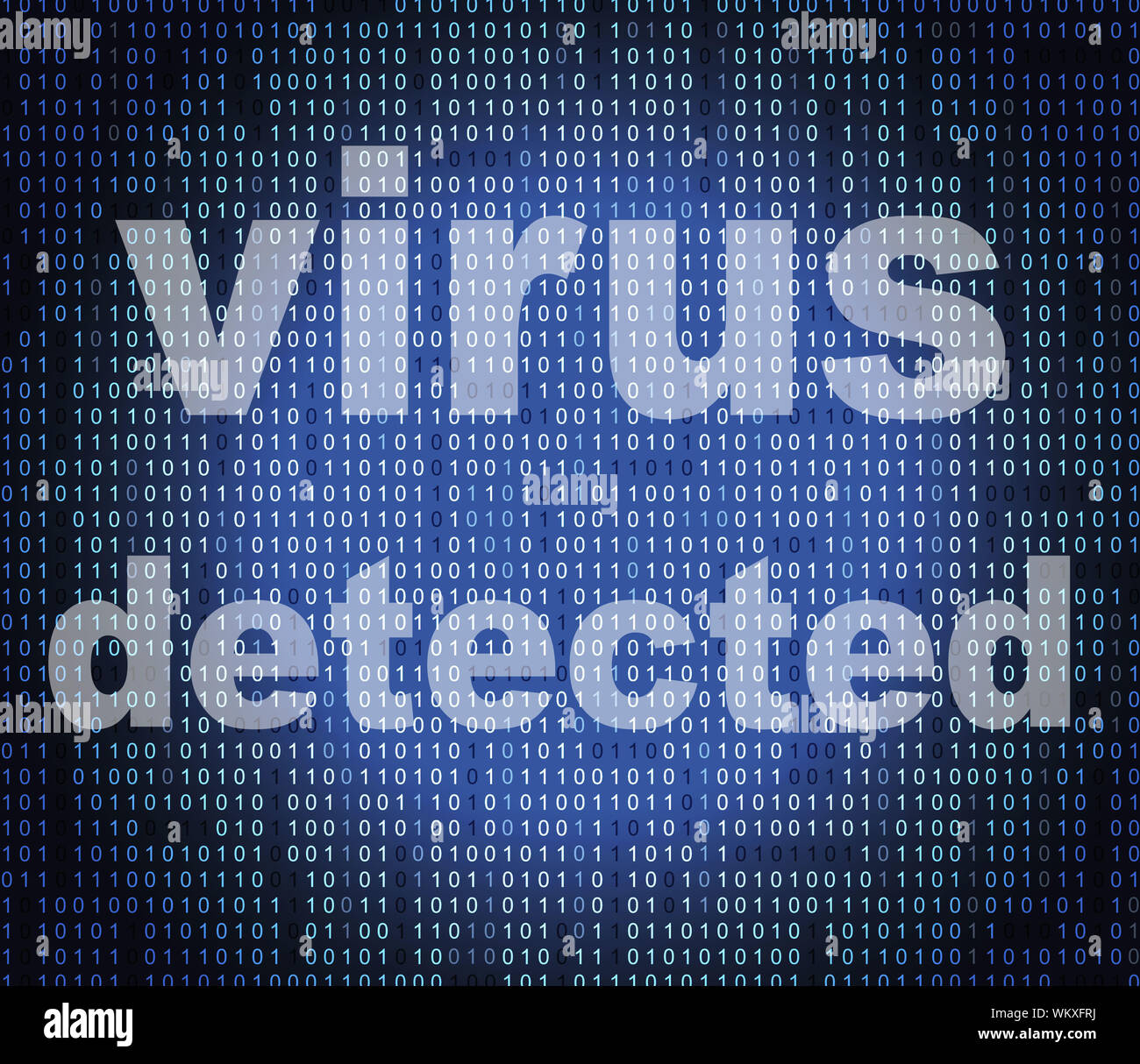 Virus Detected Showing Find Antiviral And Viruses Stock Photo - Alamy