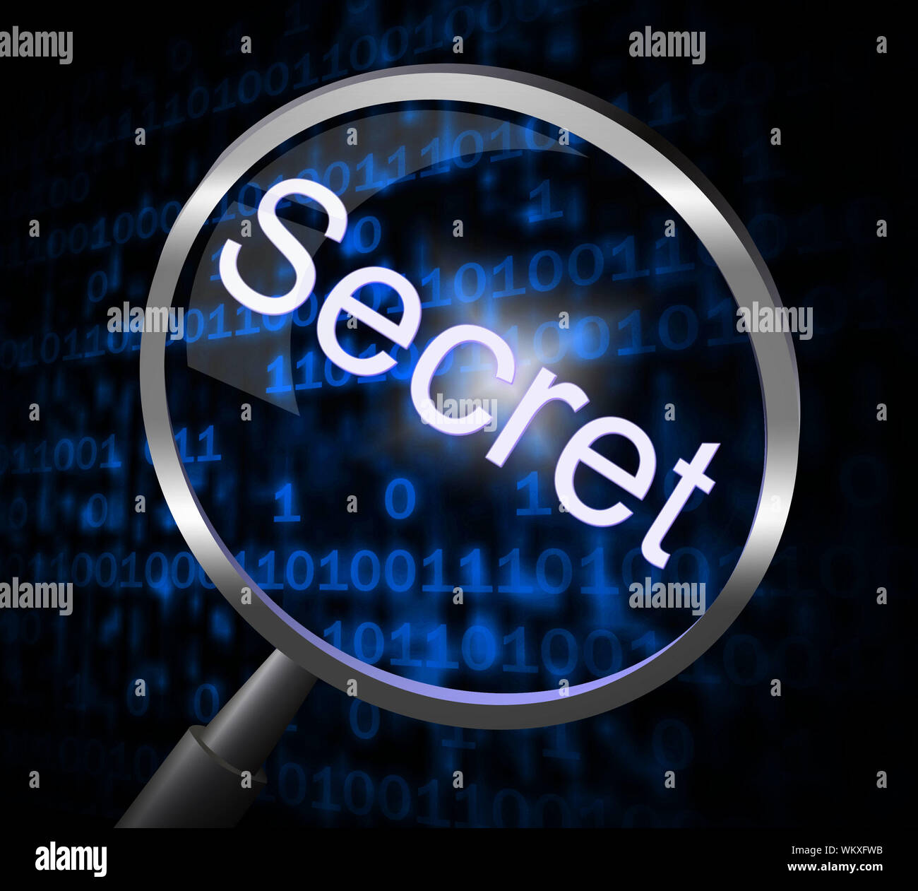 Secret Magnifier Indicating Secretive Undisclosed And Discreet Stock ...